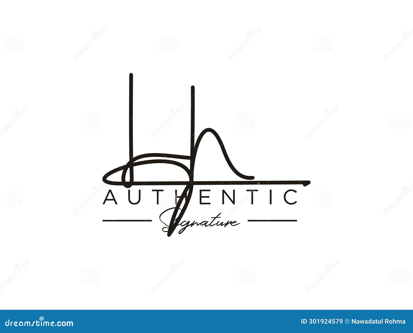Letter LH Signature Logo Template Vector Stock Vector - Illustration of ...