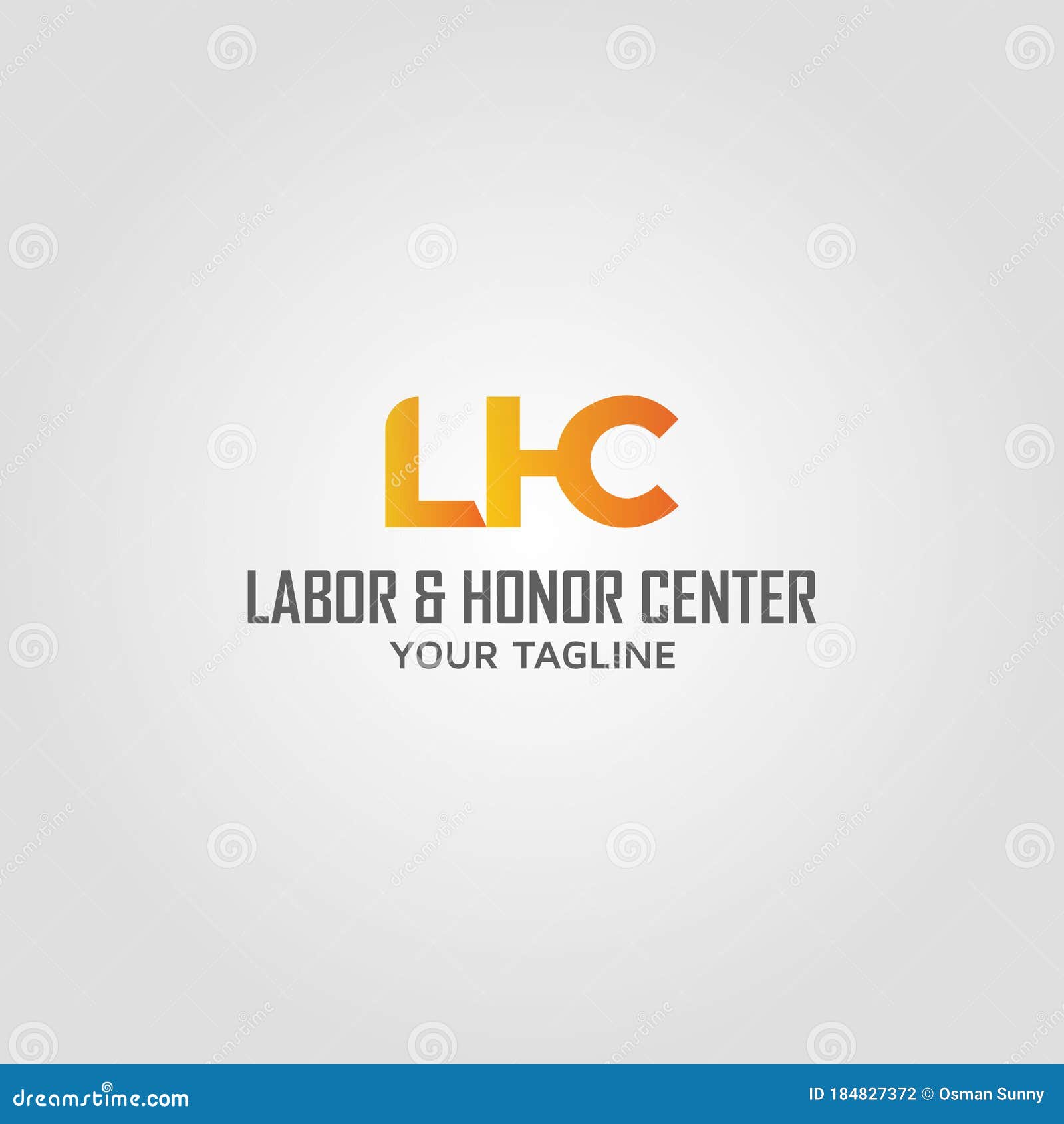 Letter LHC Vector Logo Design Stock Vector - Illustration of rounded ...