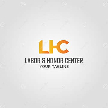 Letter LHC Vector Logo Design Stock Vector - Illustration of rounded ...