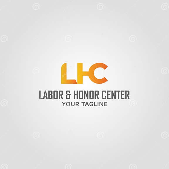 Letter LHC Vector Logo Design Stock Vector - Illustration of rounded ...