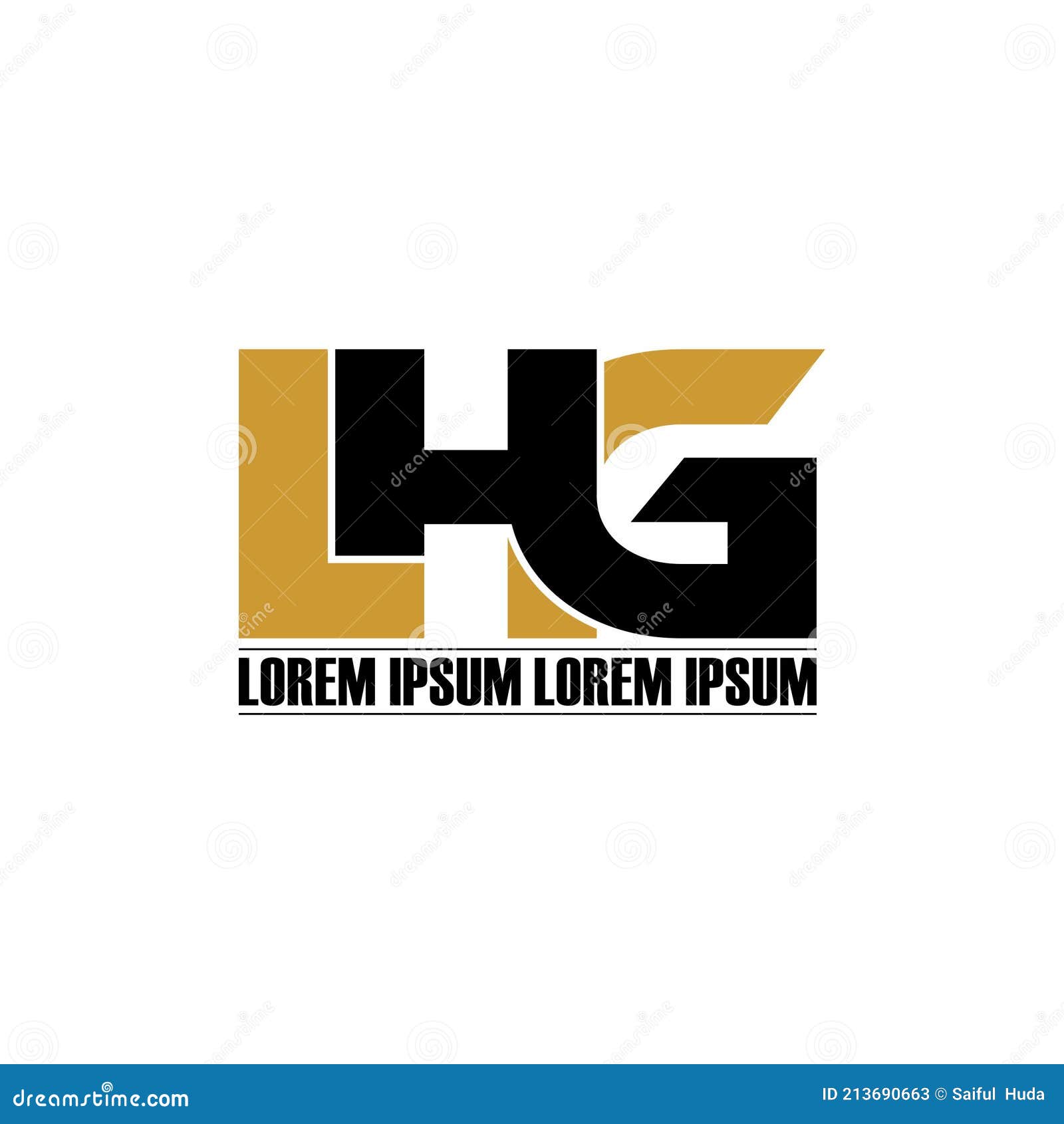 Letter LHG Simple Monogram Logo Icon Design. Stock Vector ...