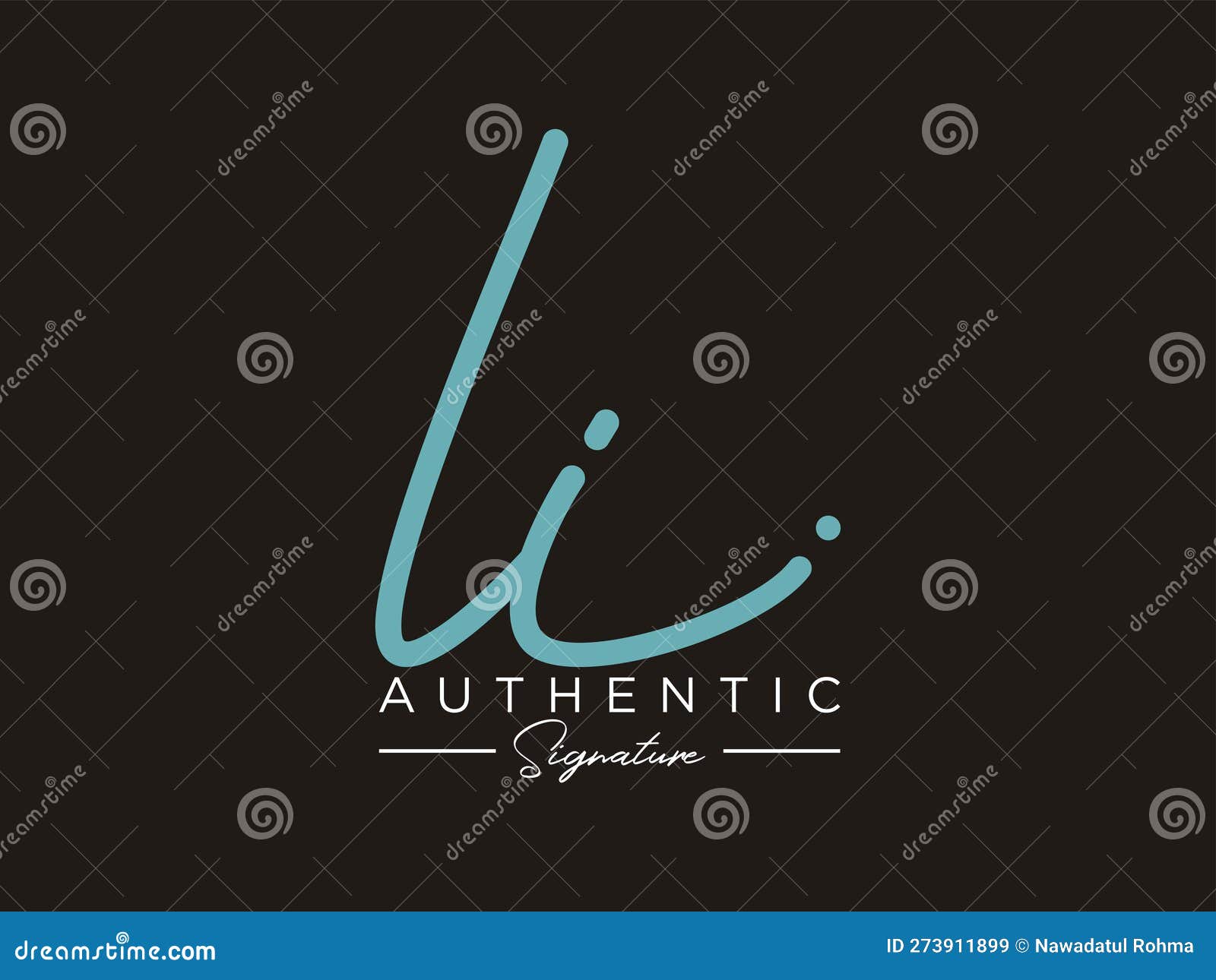 Letter LI Signature Logo Template Vector Stock Vector - Illustration of ...