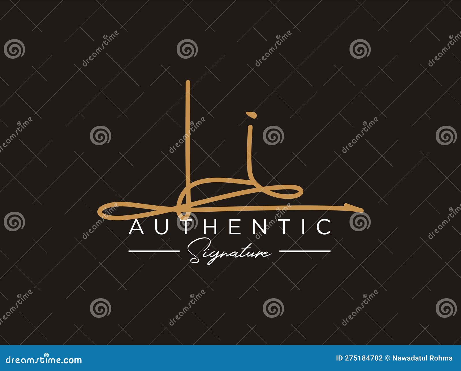 Letter LI Signature Logo Template Vector | CartoonDealer.com #275184702