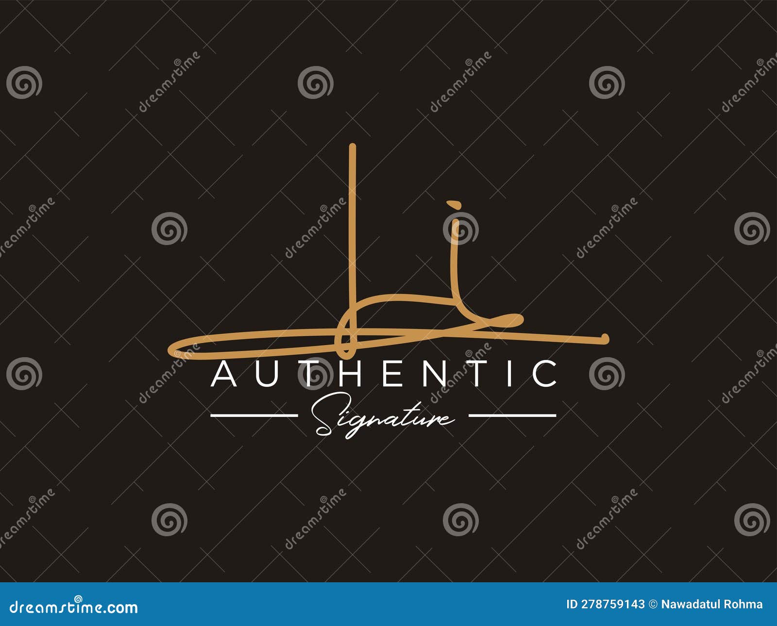 Letter LI Signature Logo Template Vector Stock Vector - Illustration of ...