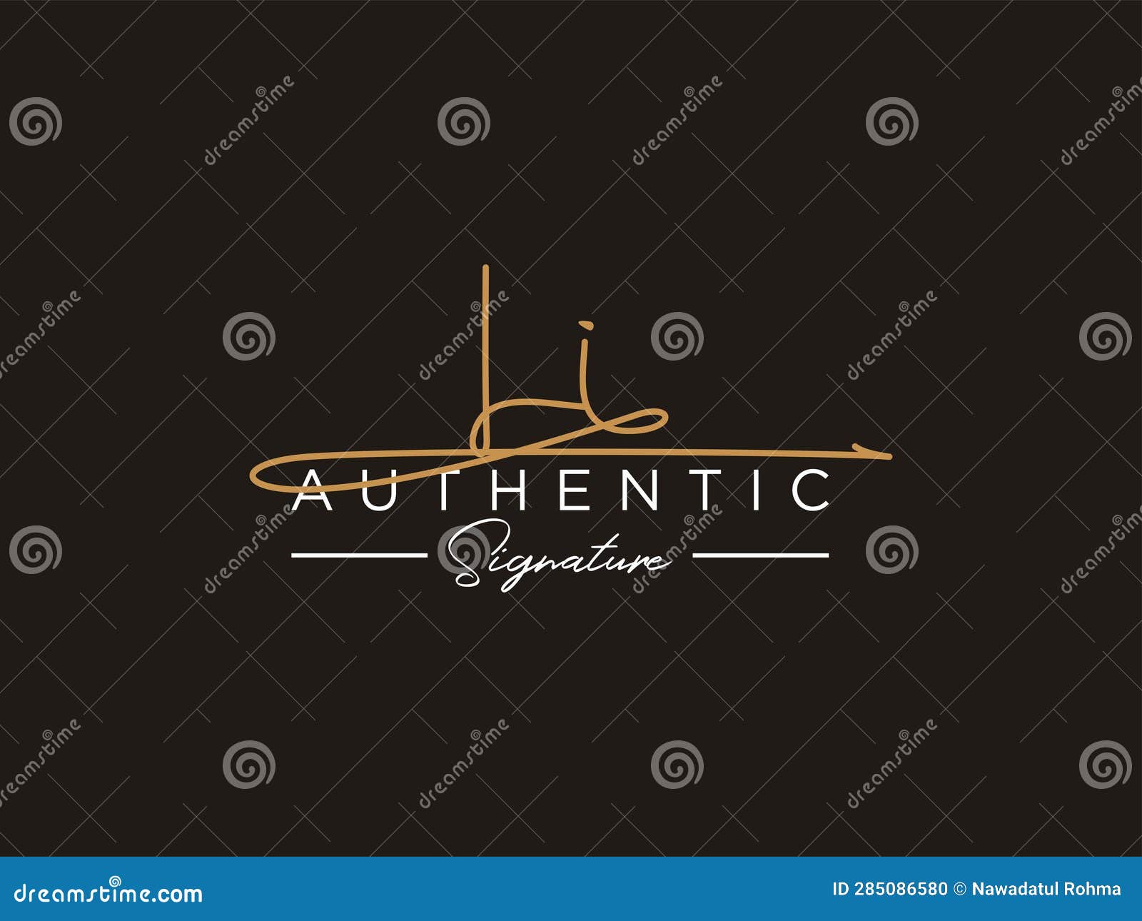 Letter LI Signature Logo Template Vector Stock Vector - Illustration of ...