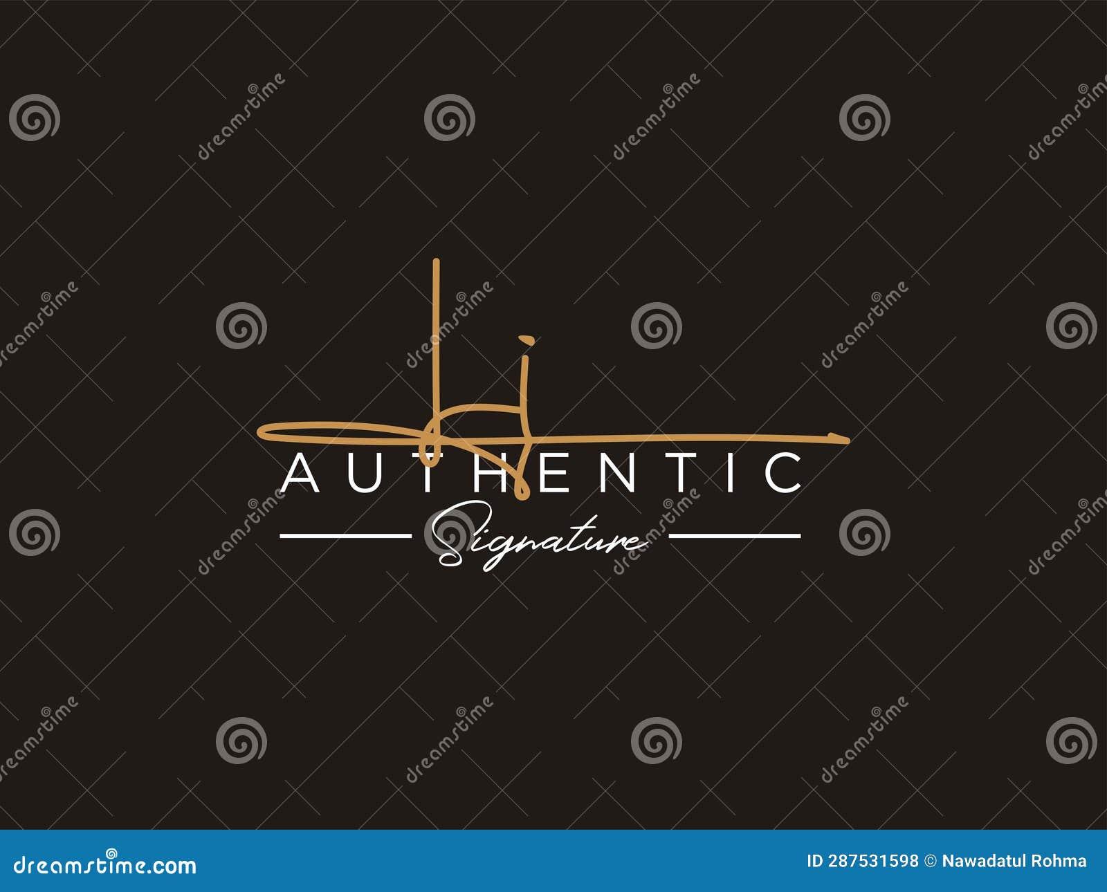 Letter LI Signature Logo Template Vector Stock Vector - Illustration of ...