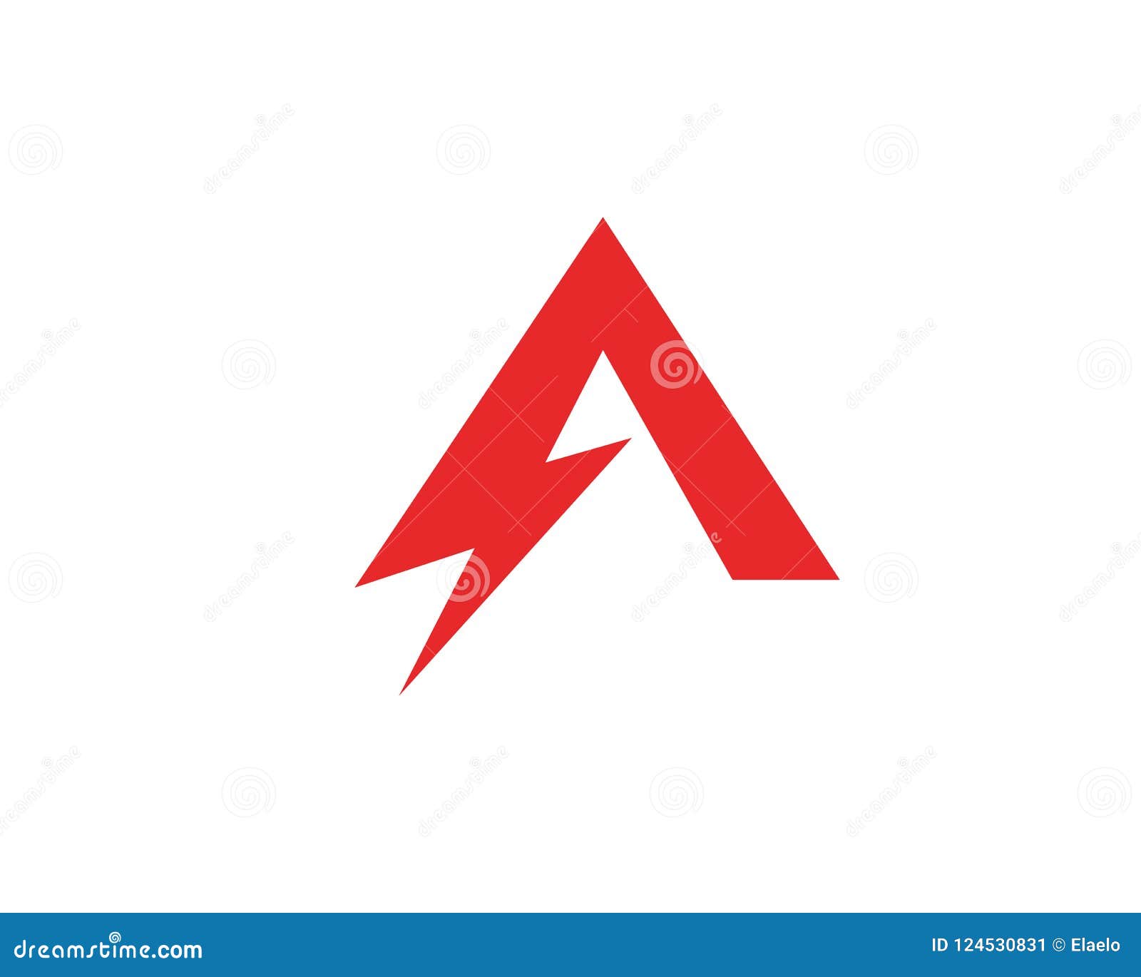 A Letter Lightning Logo Cartoon Vector | CartoonDealer.com #124530993