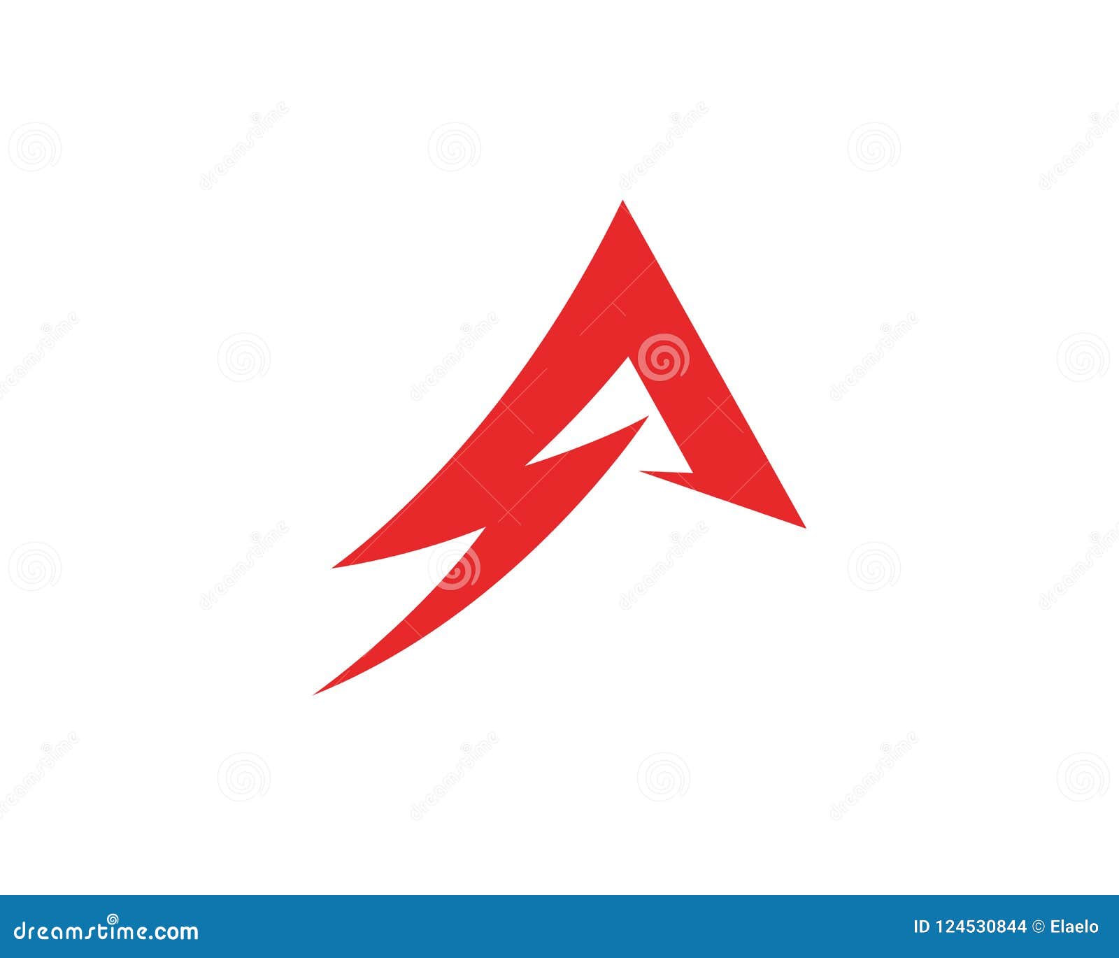 A Letter Lightning Logo stock vector. Illustration of power - 124530844