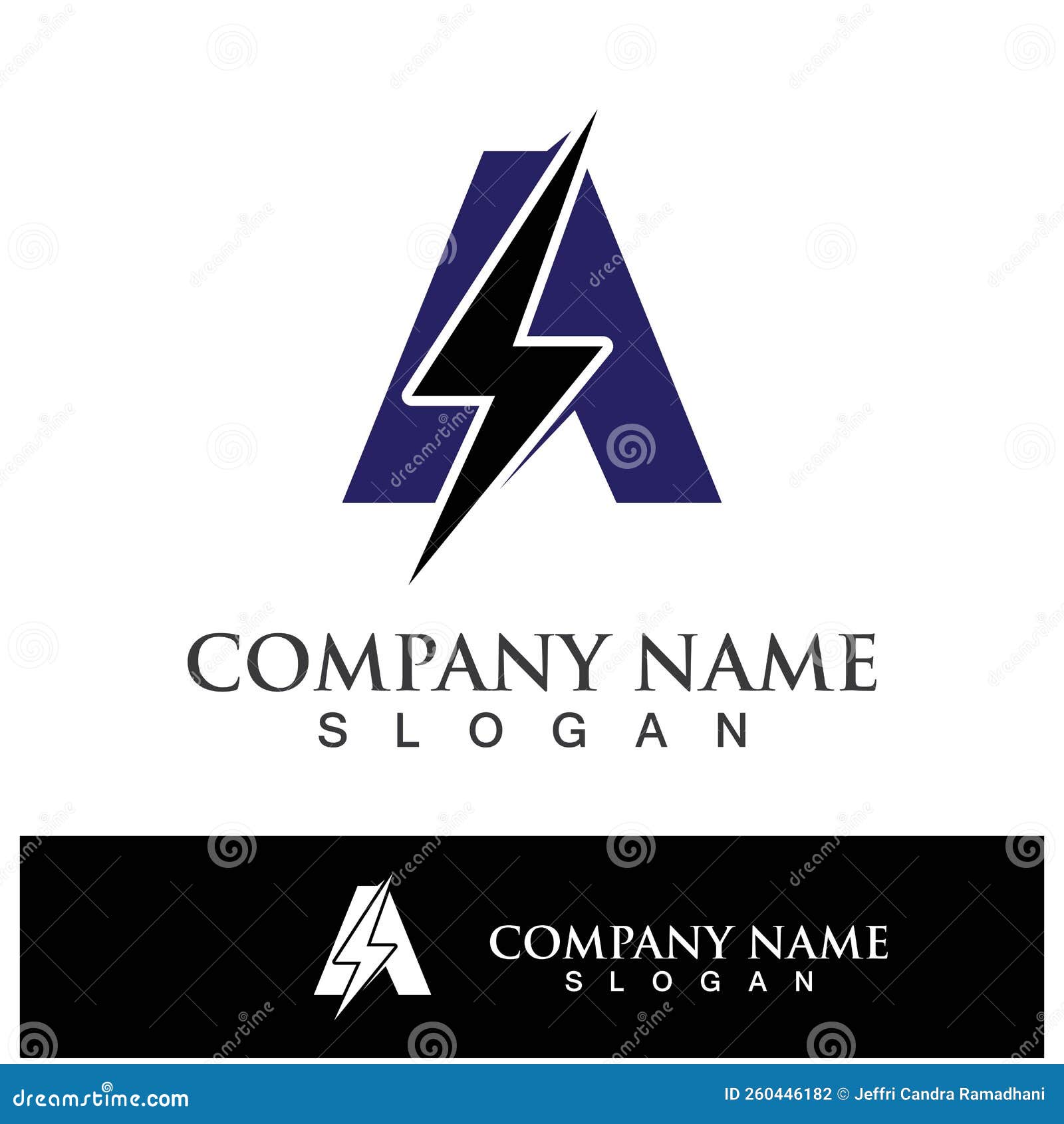 A letter lightning logo stock vector. Illustration of symbol - 260446182