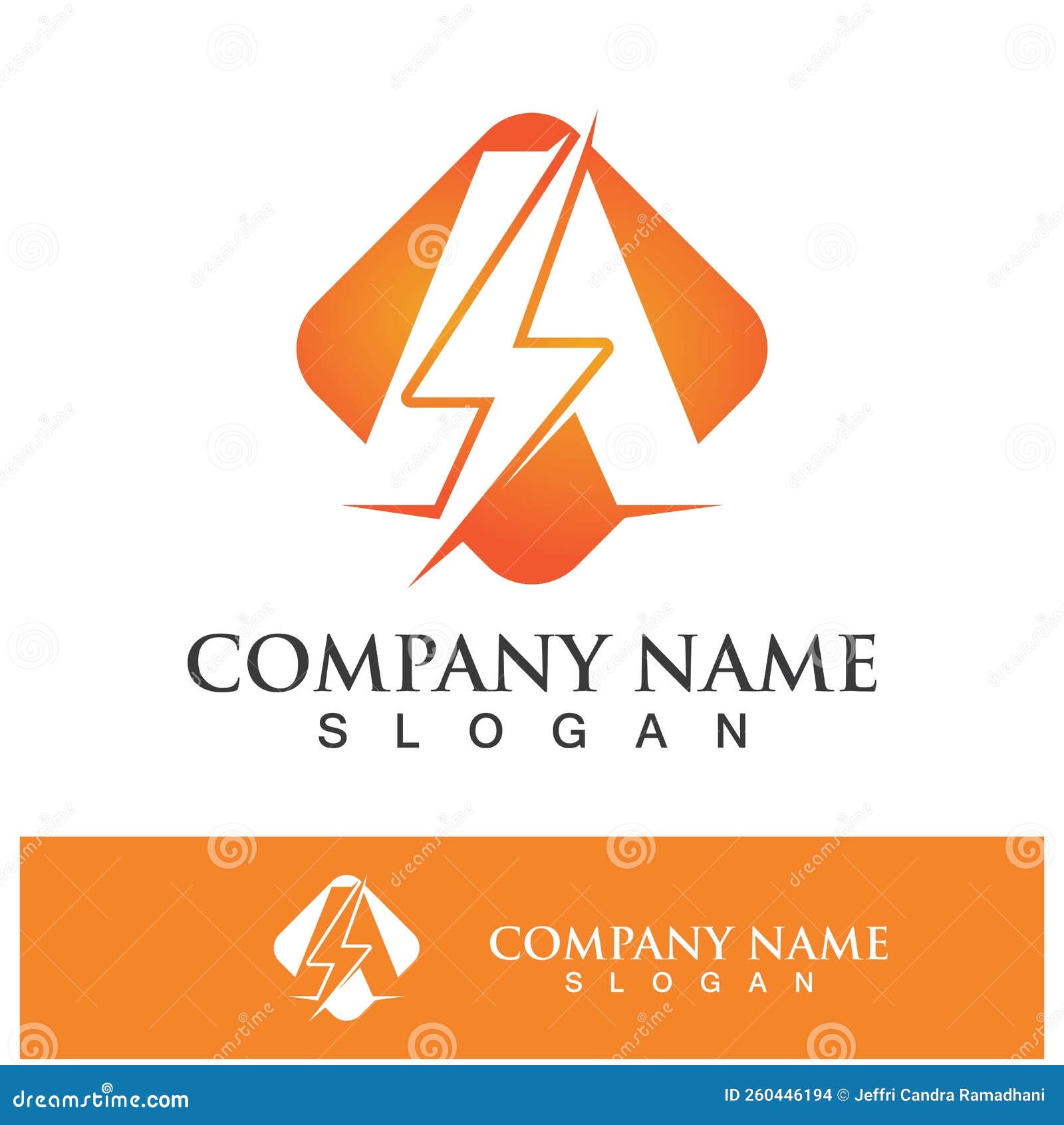 A letter lightning logo stock vector. Illustration of electricity ...