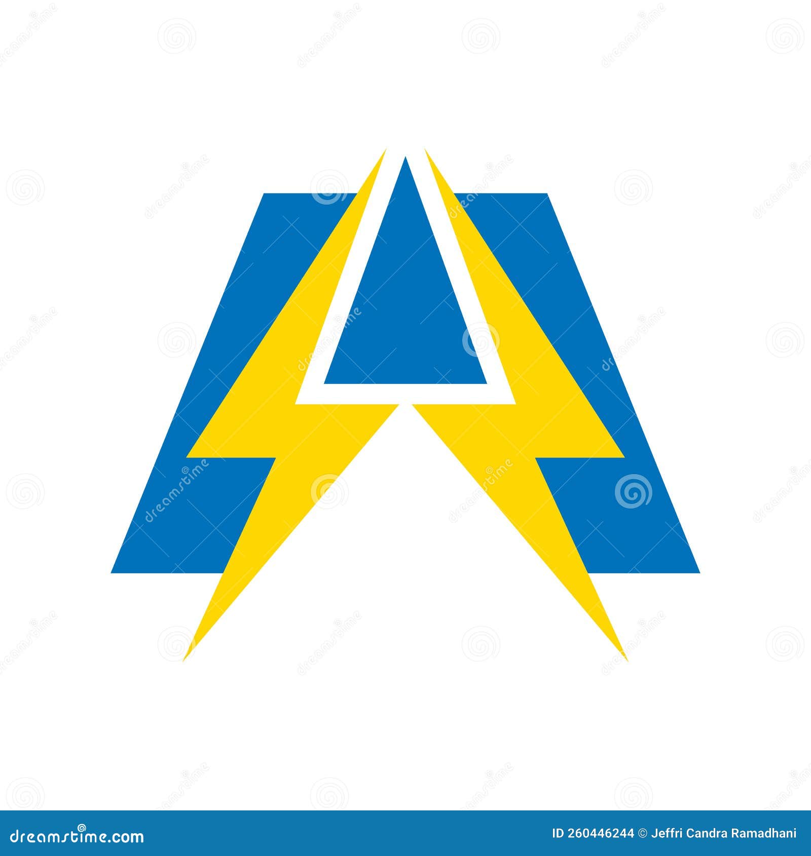 A letter lightning logo stock vector. Illustration of speed - 260446244