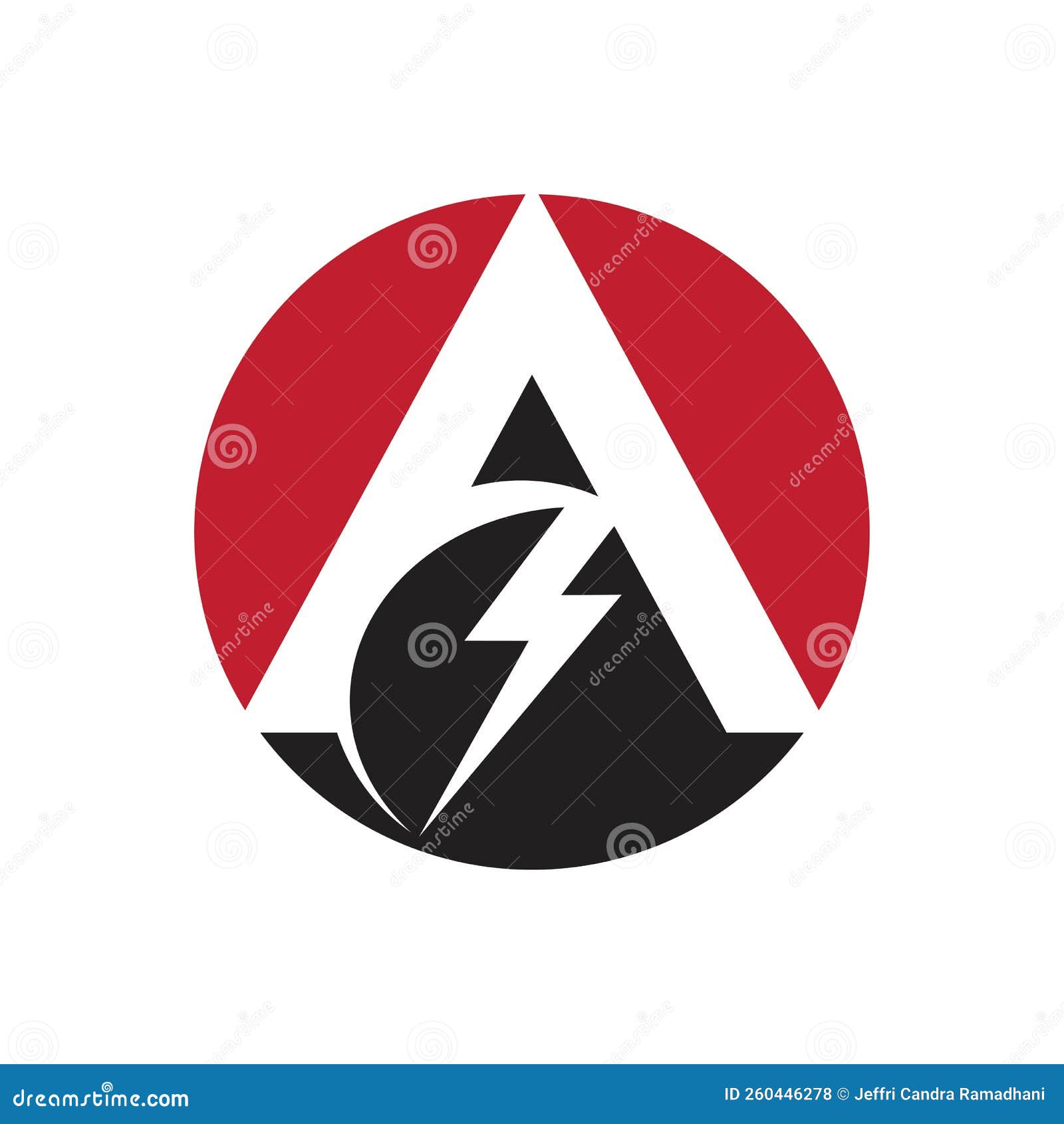 A letter lightning logo stock vector. Illustration of antique - 260446278