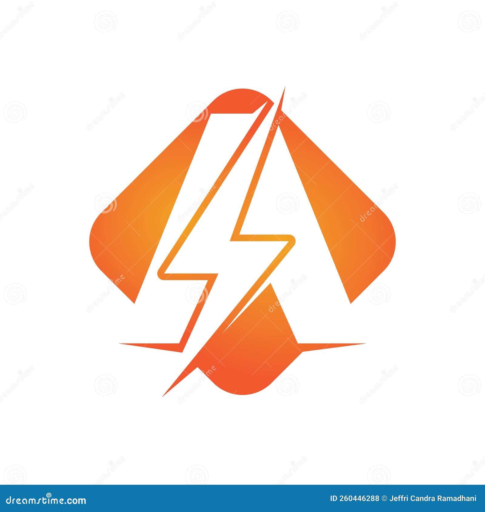 A letter lightning logo stock vector. Illustration of electricity ...