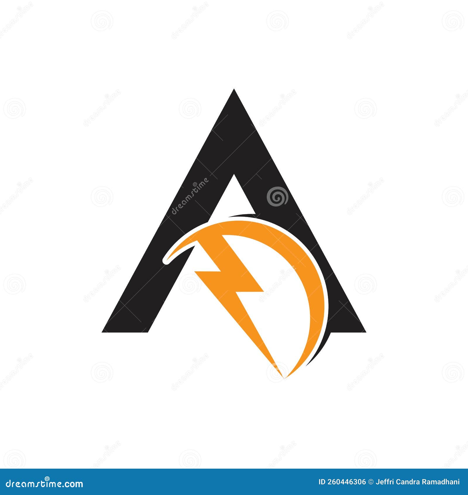 A letter lightning logo stock vector. Illustration of load - 260446306