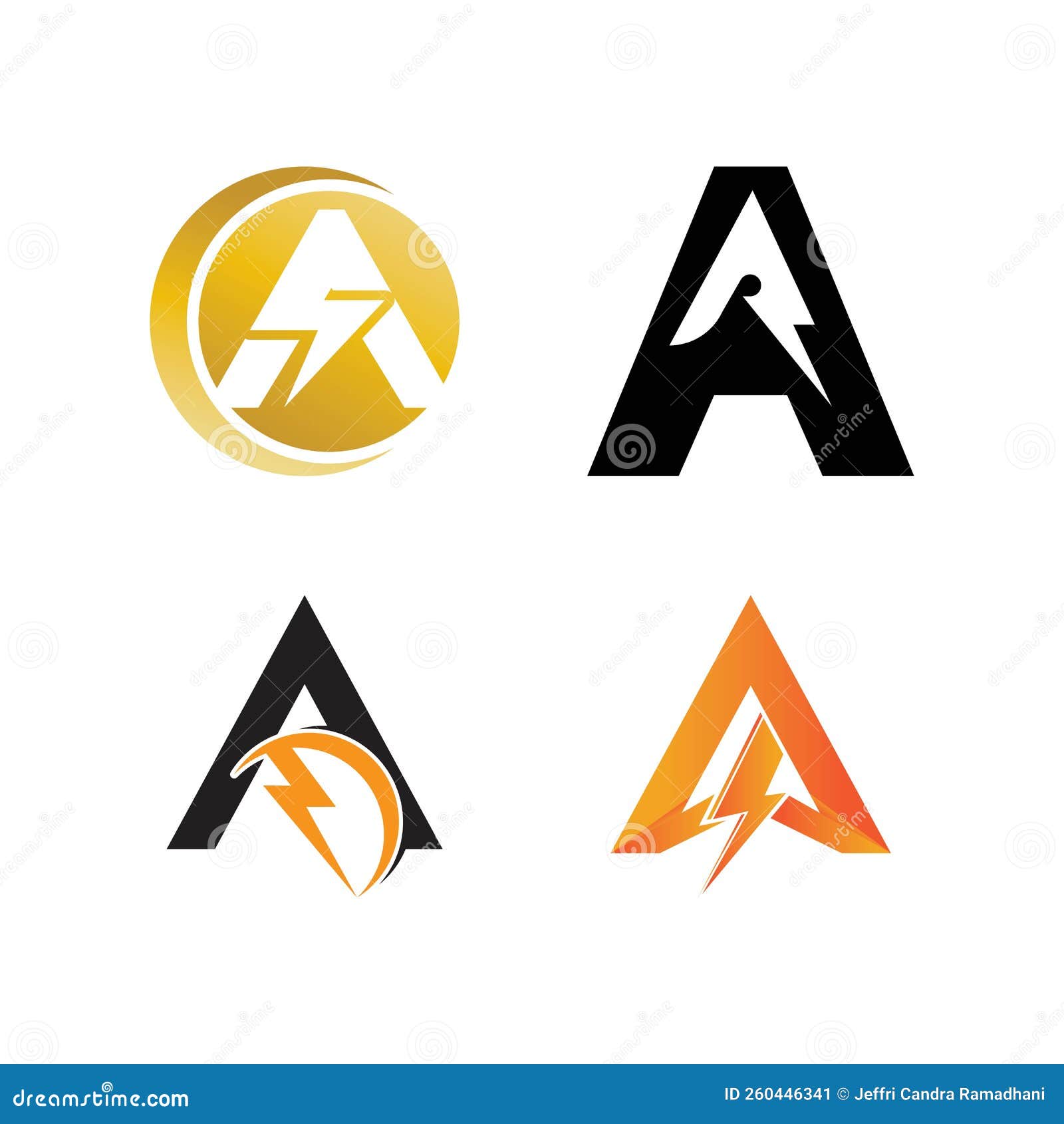 A letter lightning logo stock vector. Illustration of electronic ...