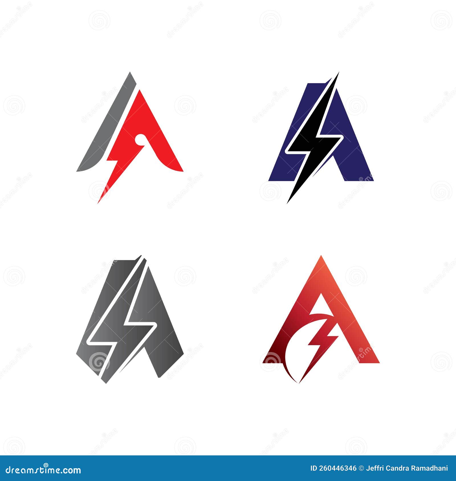 A letter lightning logo stock vector. Illustration of element - 260446346