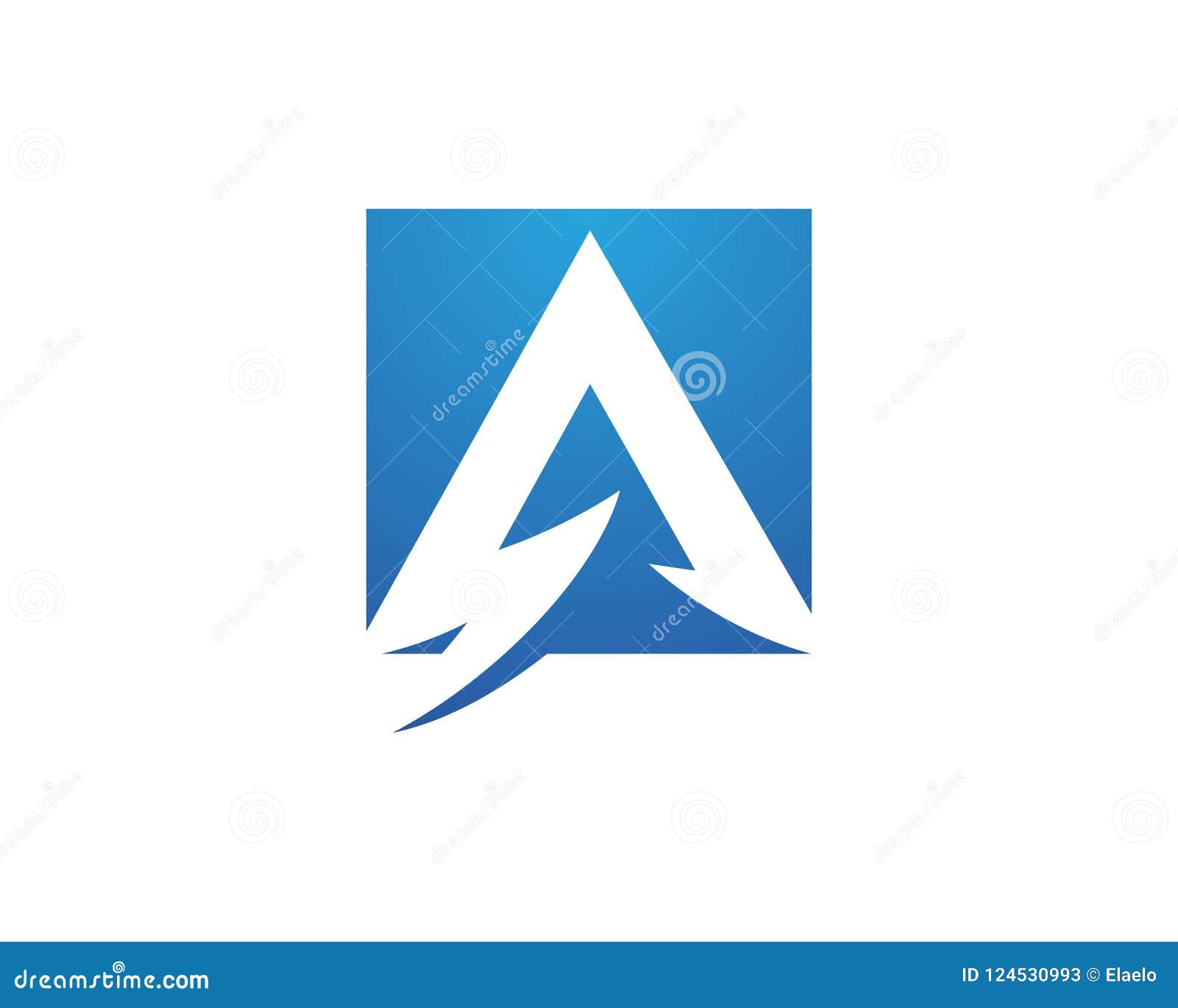 A Letter Lightning Logo stock vector. Illustration of speed - 124530993
