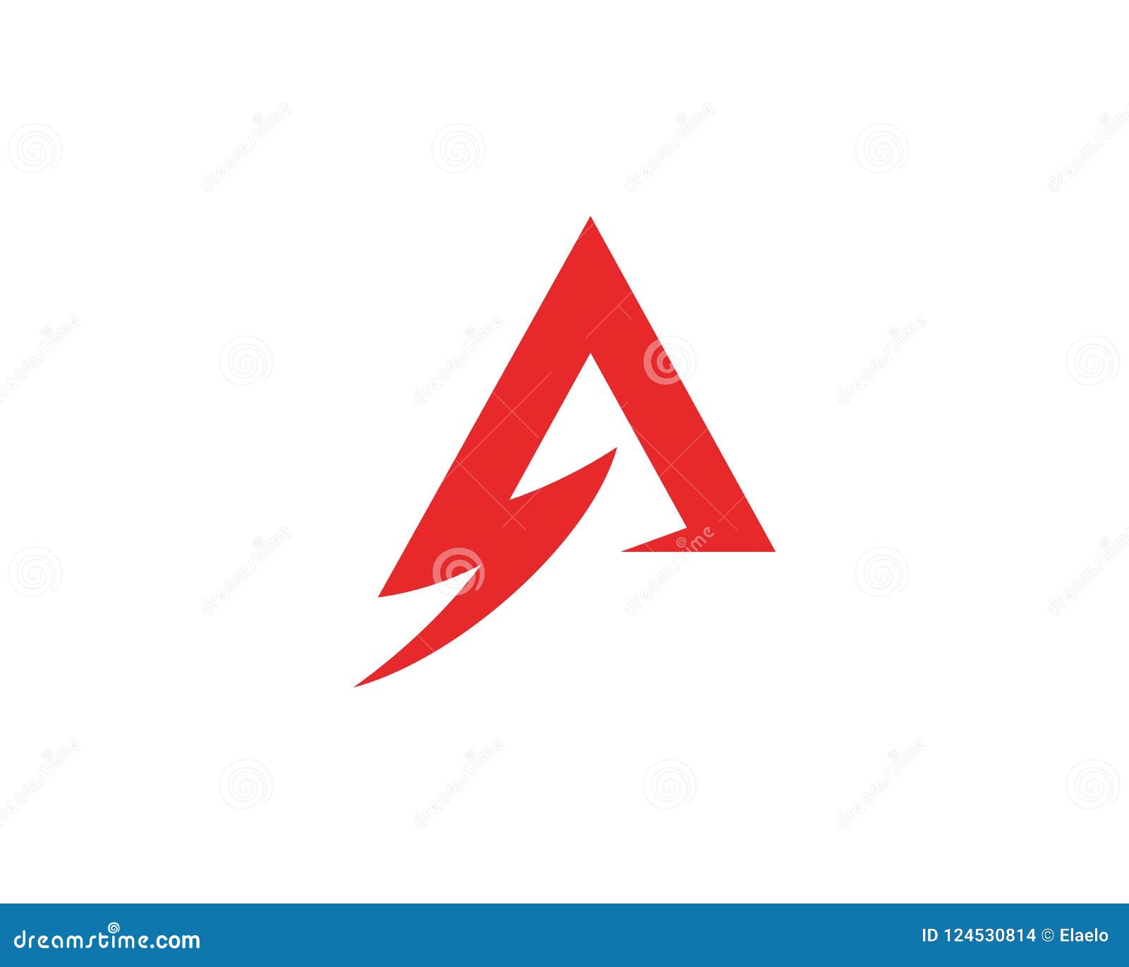 A Letter Lightning Logo stock vector. Illustration of vector - 124530814