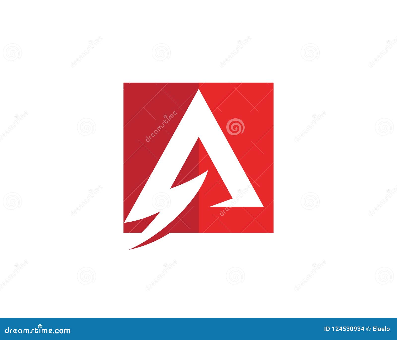 A Letter Lightning Logo stock vector. Illustration of icon - 124530934