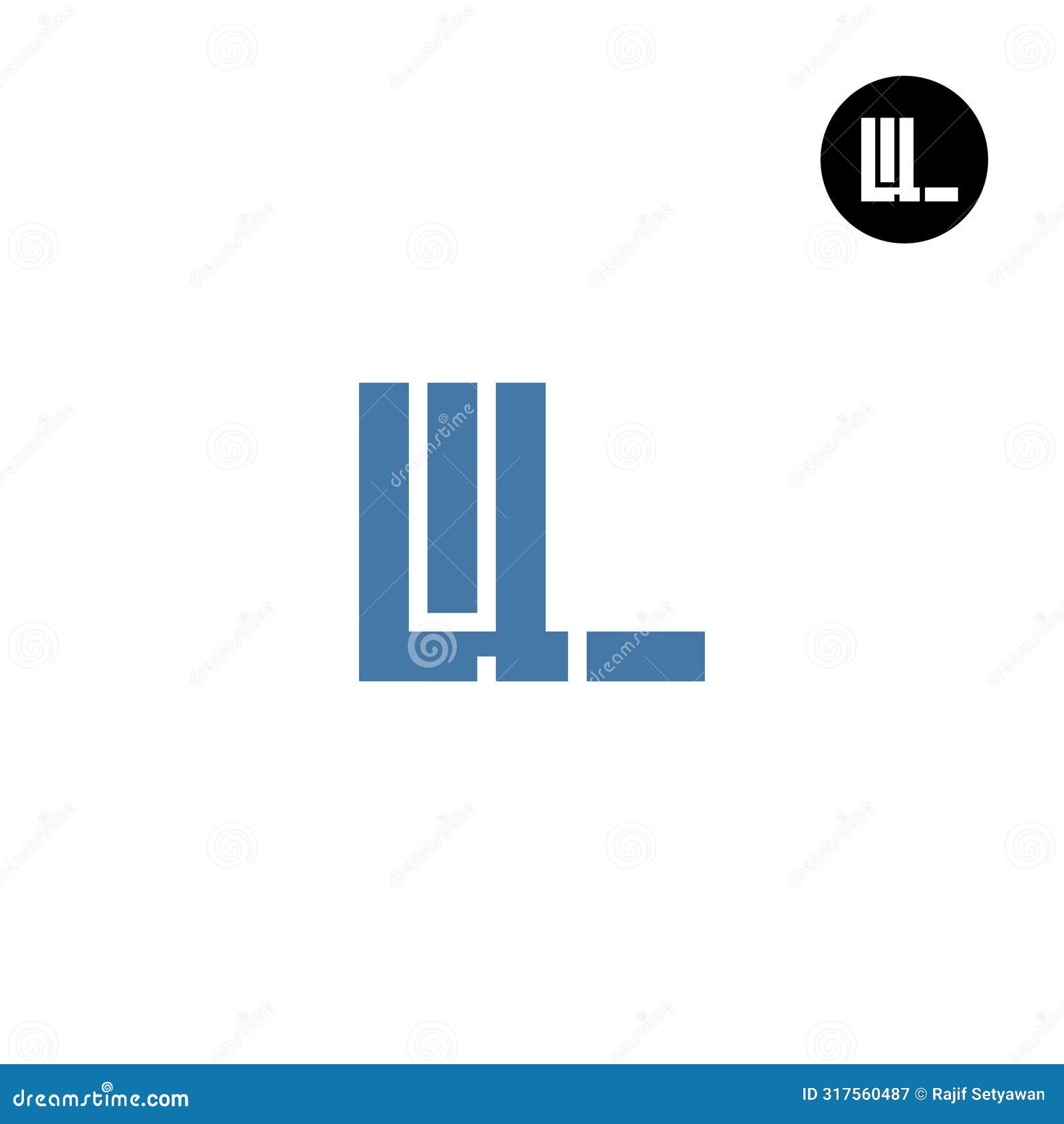 Letter LIL Monogram Logo Design Cartoon Vector | CartoonDealer.com ...