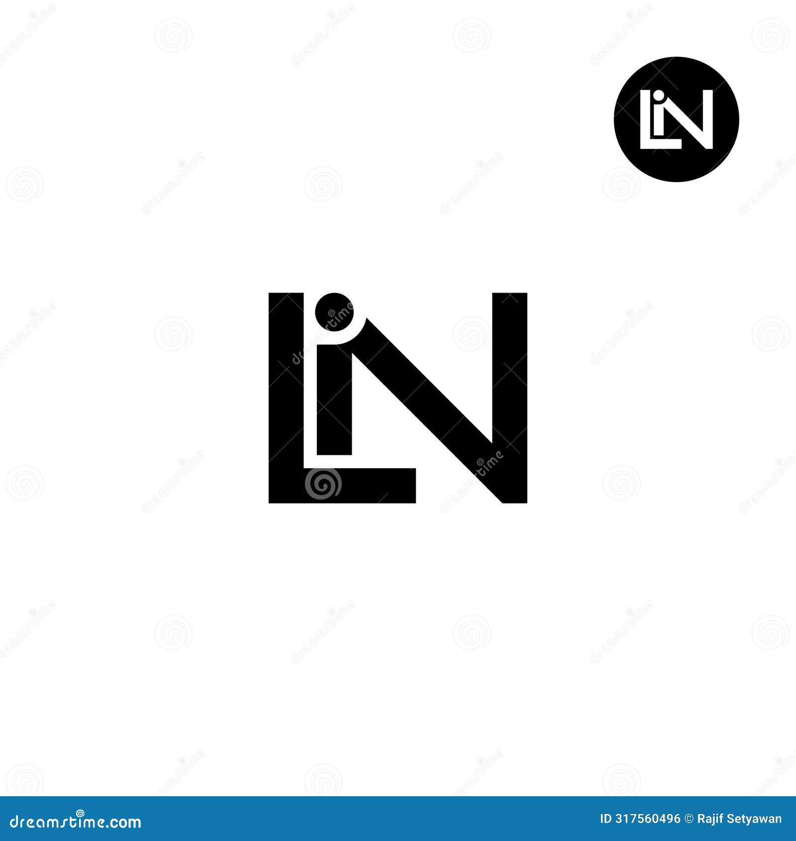 Letter LIN Monogram Logo Design Vector Illustration | CartoonDealer.com ...