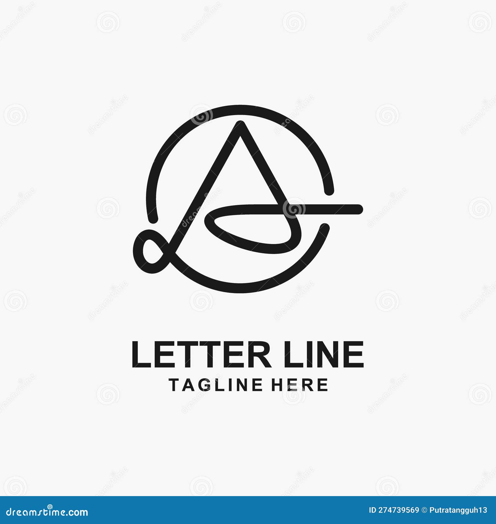 Letter a line logo design stock vector. Illustration of mark - 274739569