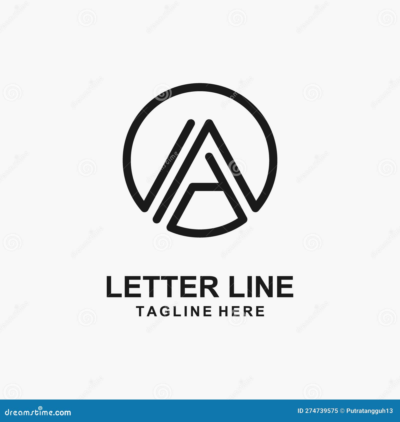 Letter a line logo design stock vector. Illustration of symbol - 274739575