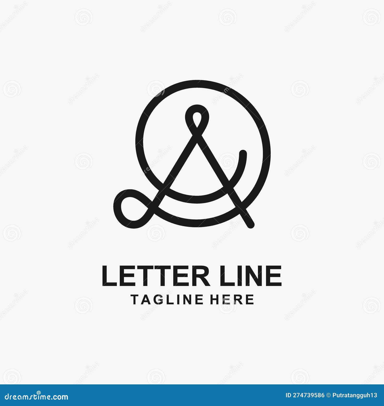 Letter a line logo design stock vector. Illustration of vector - 274739586