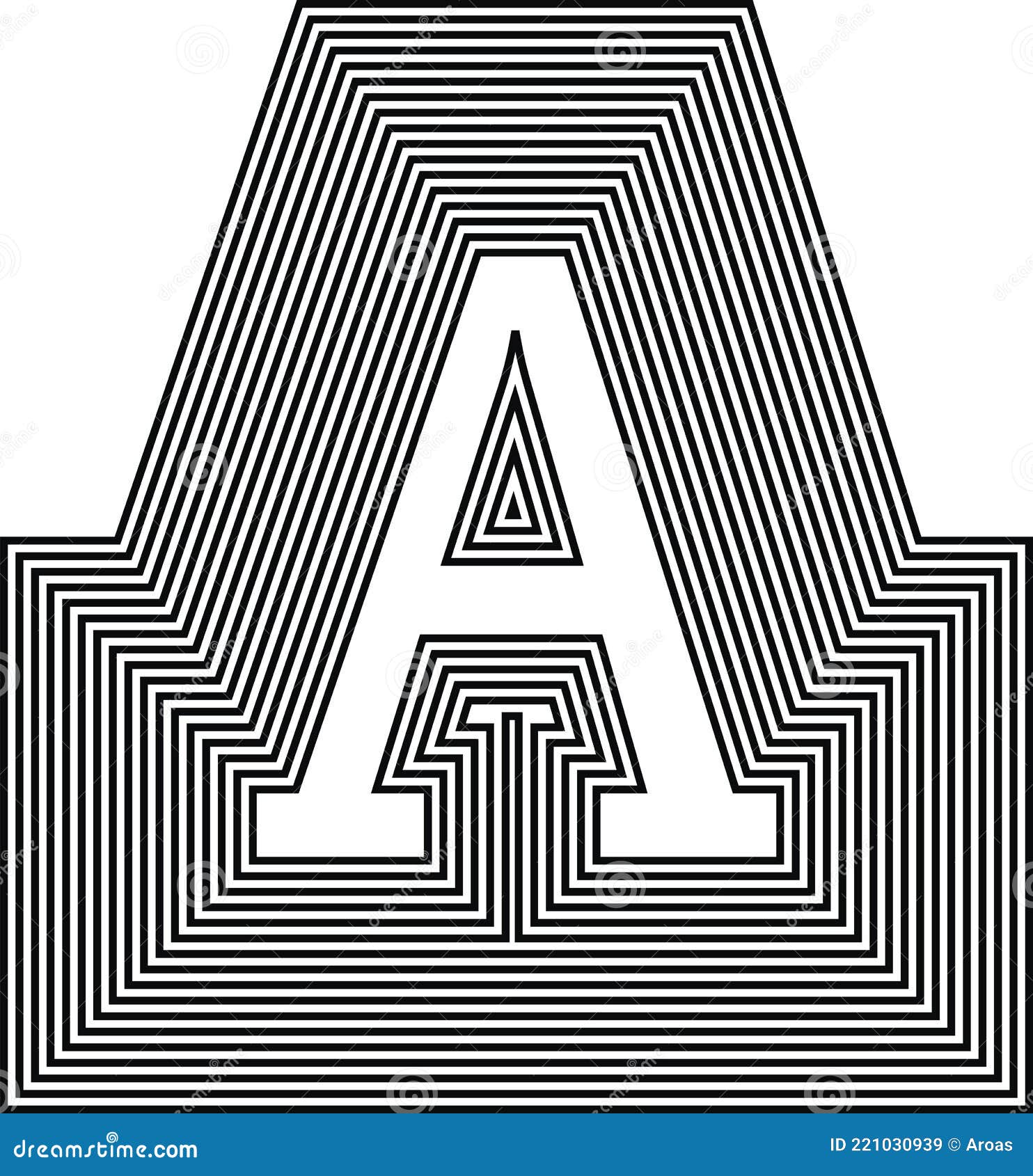 Letter a Line Logo Icon Design Stock Vector - Illustration of mess ...