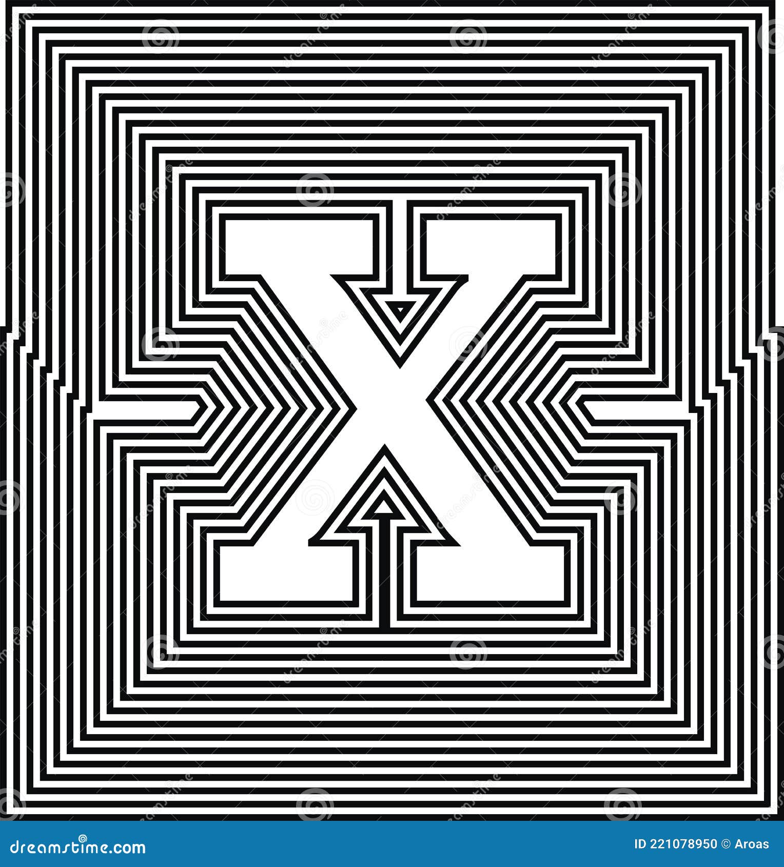 Letter X Line Logo Icon Design Stock Vector - Illustration of graphic ...