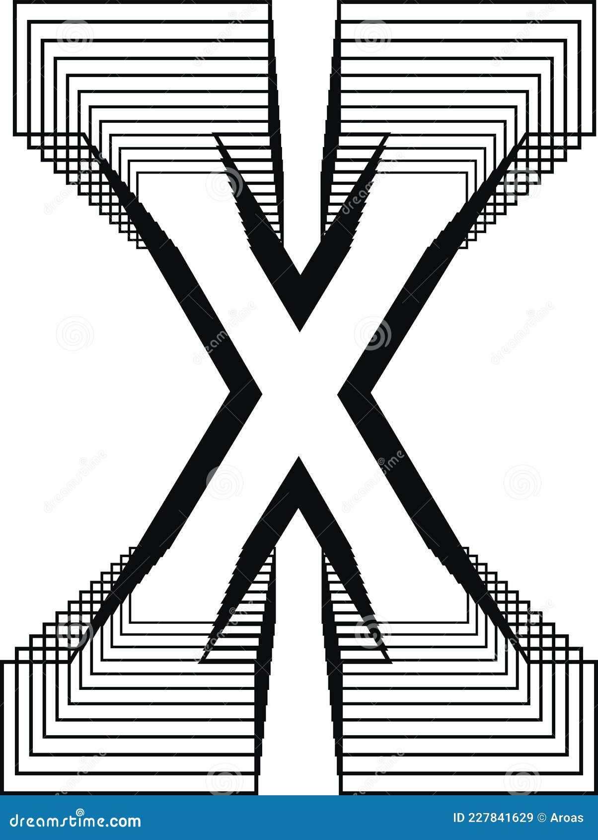 Letter X Line Logo Icon Design Stock Vector - Illustration of movement ...