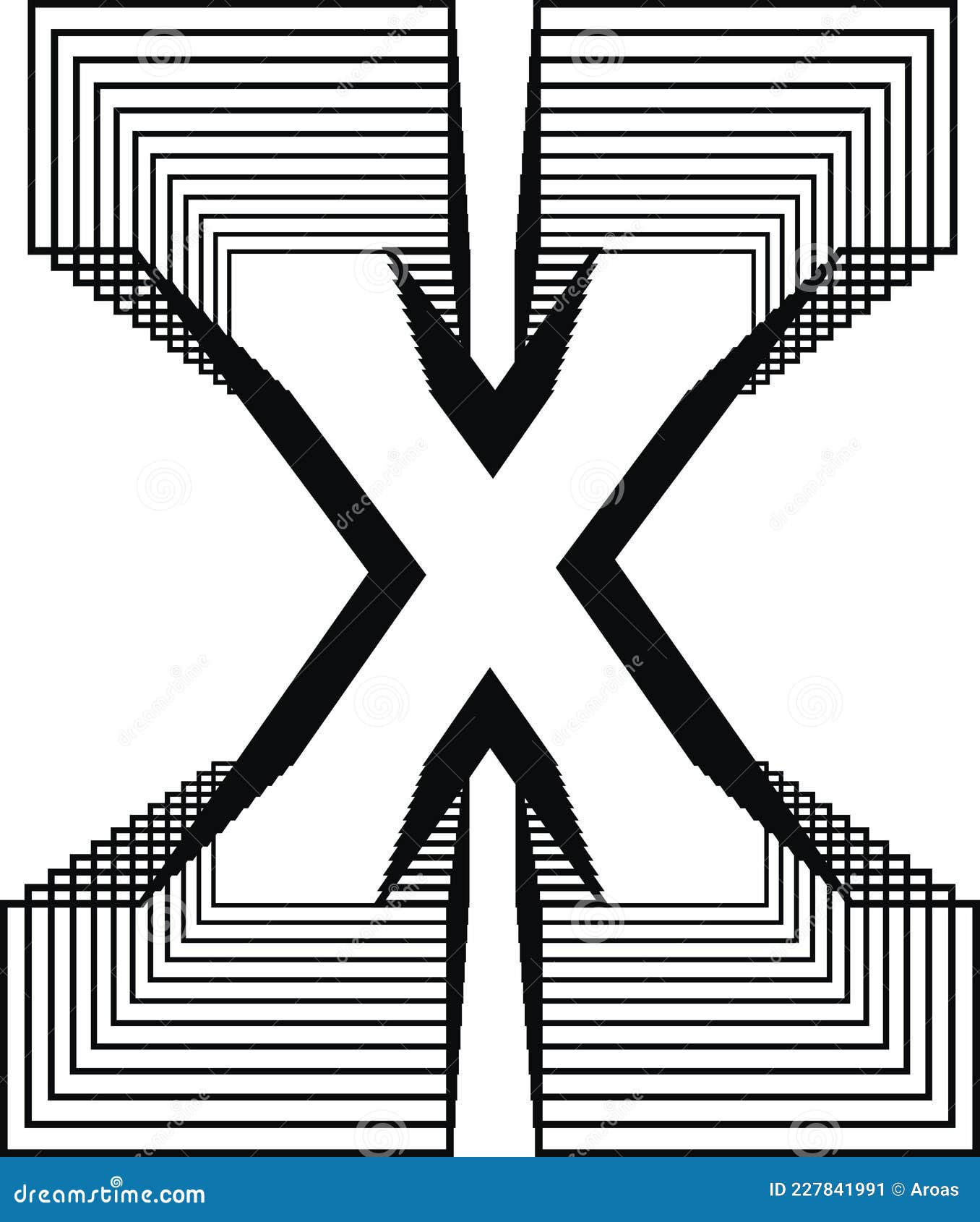 Letter X Line Logo Icon Design Stock Vector - Illustration of empty ...