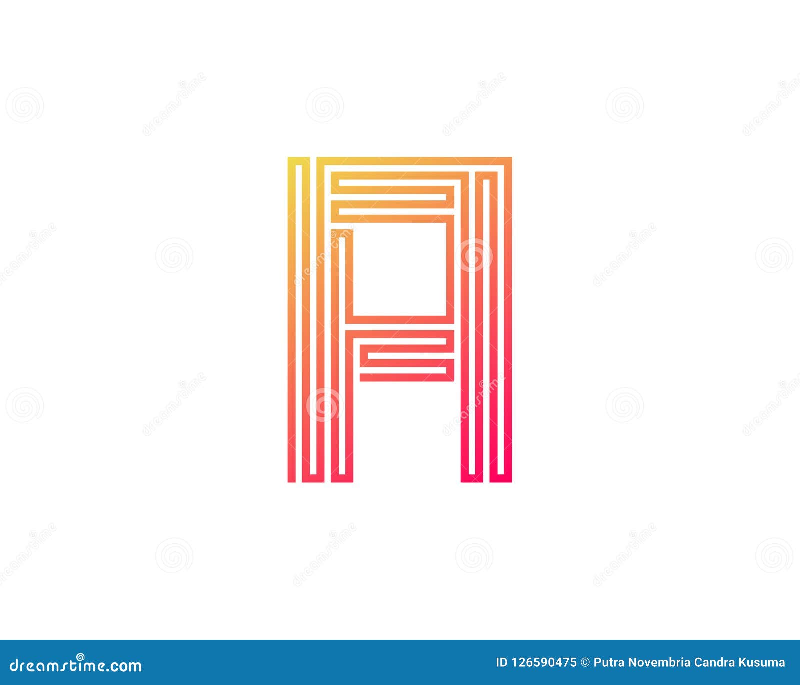 A Letter Line Texture Logo Icon Design Stock Vector - Illustration of ...