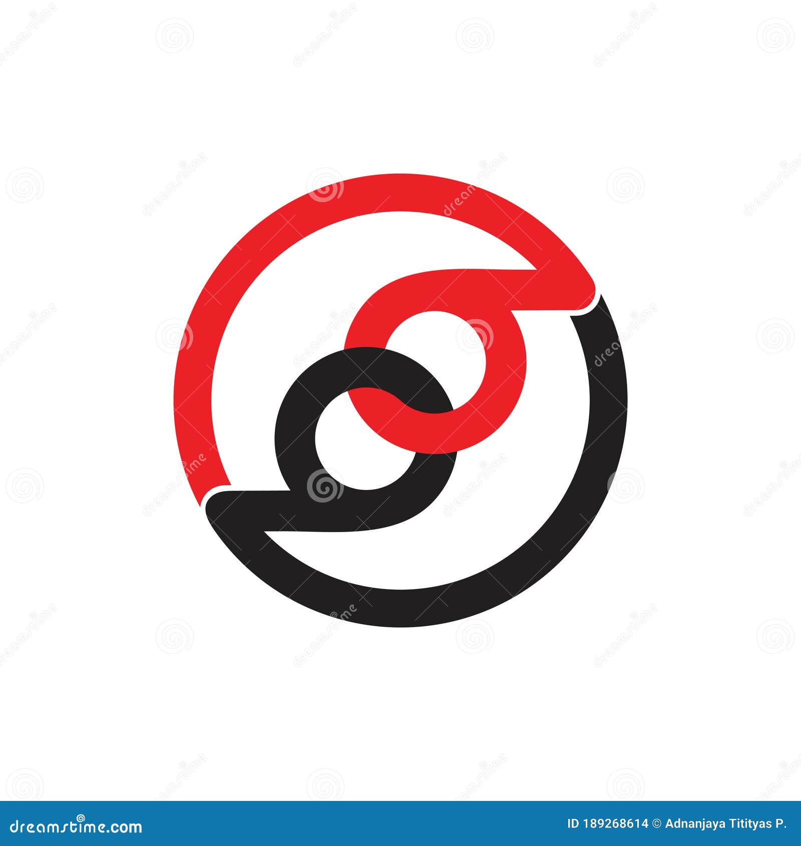 Letter 69 Link Chain Overlap Logo Vector | CartoonDealer.com #189268614