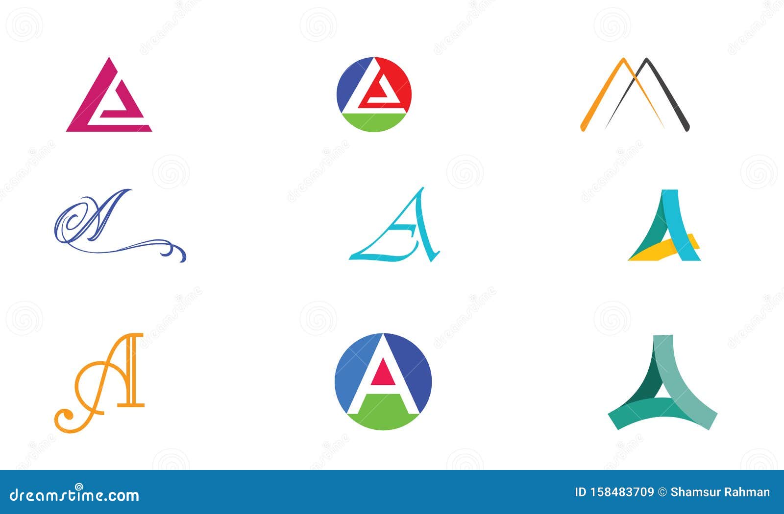 Letter a with a Link Logo Design Template Stock Vector - Illustration ...