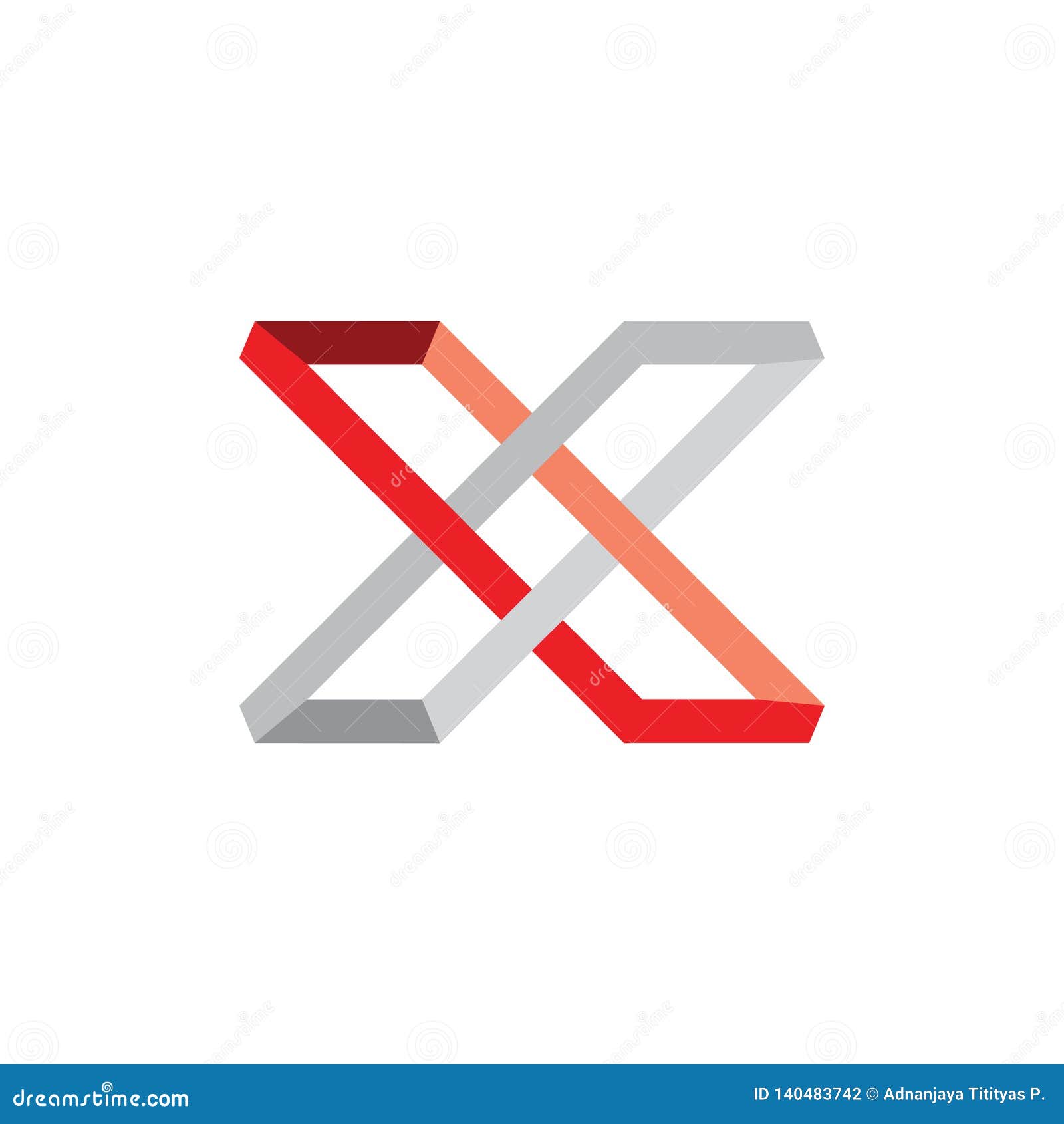 Letter X Linked Colorful Logo Vector Stock Vector - Illustration of ...