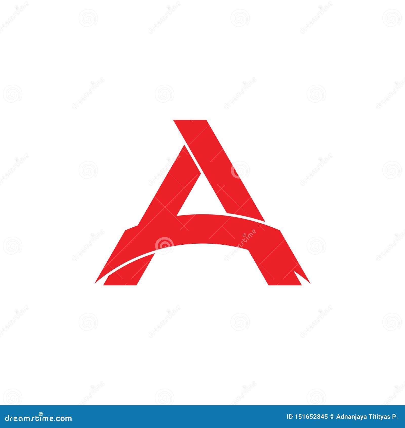 Letter a Linked Overlapping Ribbon Logo Vector Stock Vector ...