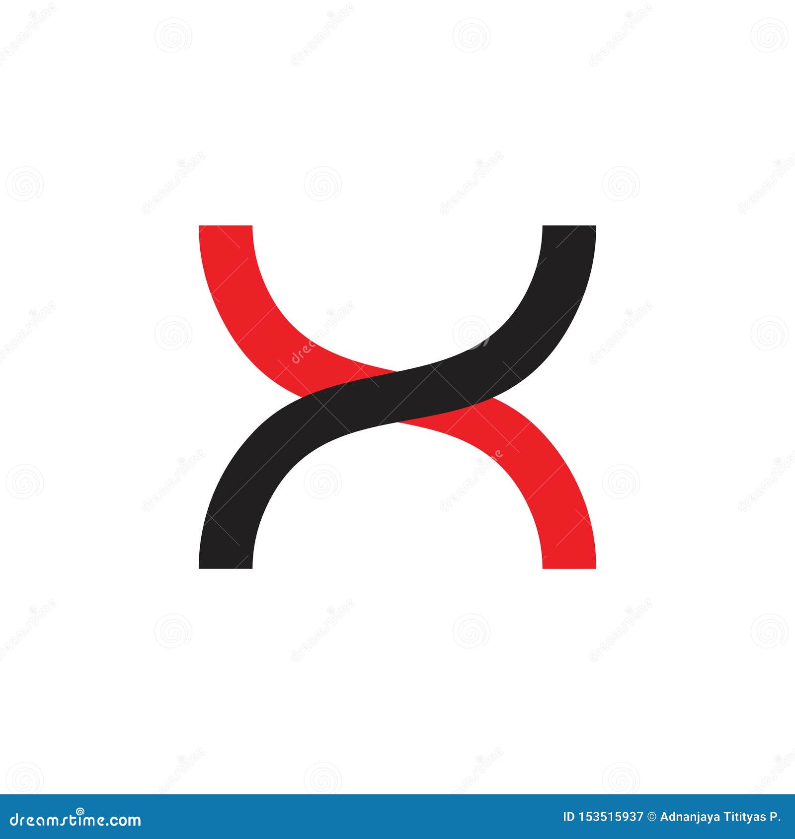 Letter X Linked Simple Logo Vector Stock Vector - Illustration of ...