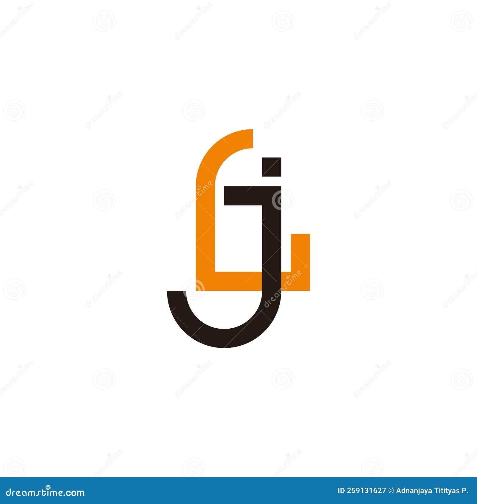 Letter Lj Colorful Linked Geometric Logo Vector Stock Vector ...