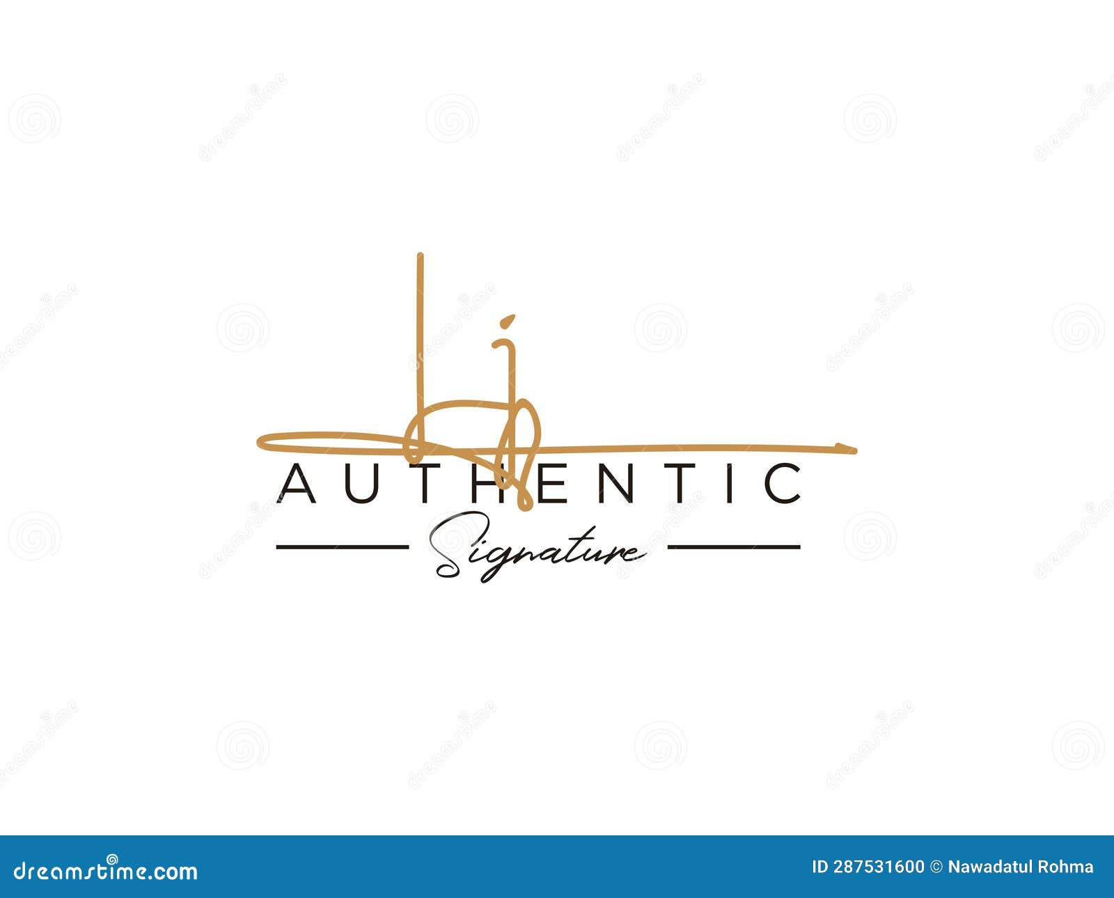 Letter LJ Signature Logo Template Vector Stock Vector - Illustration of ...