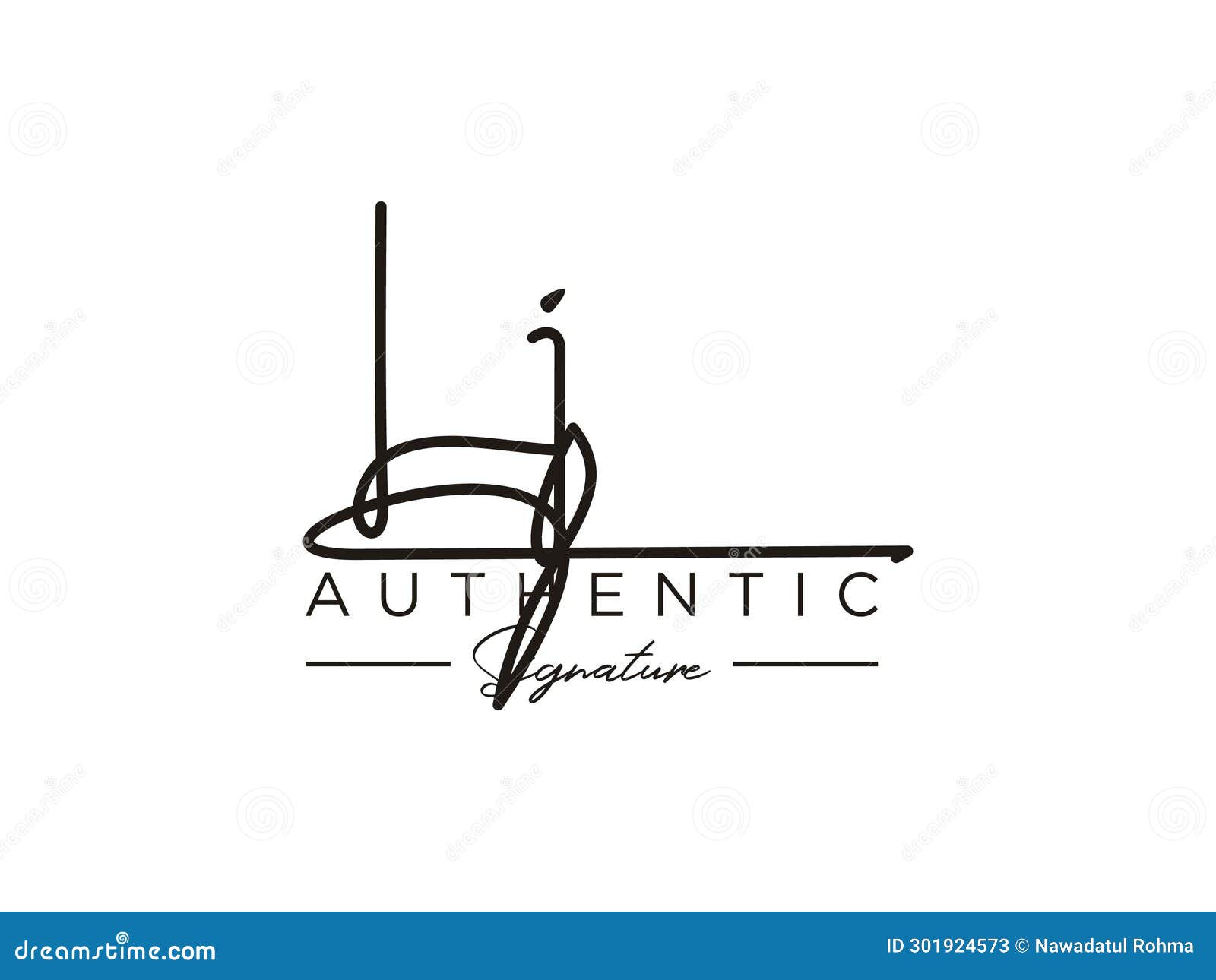 Letter LJ Signature Logo Template Vector Stock Vector - Illustration of ...