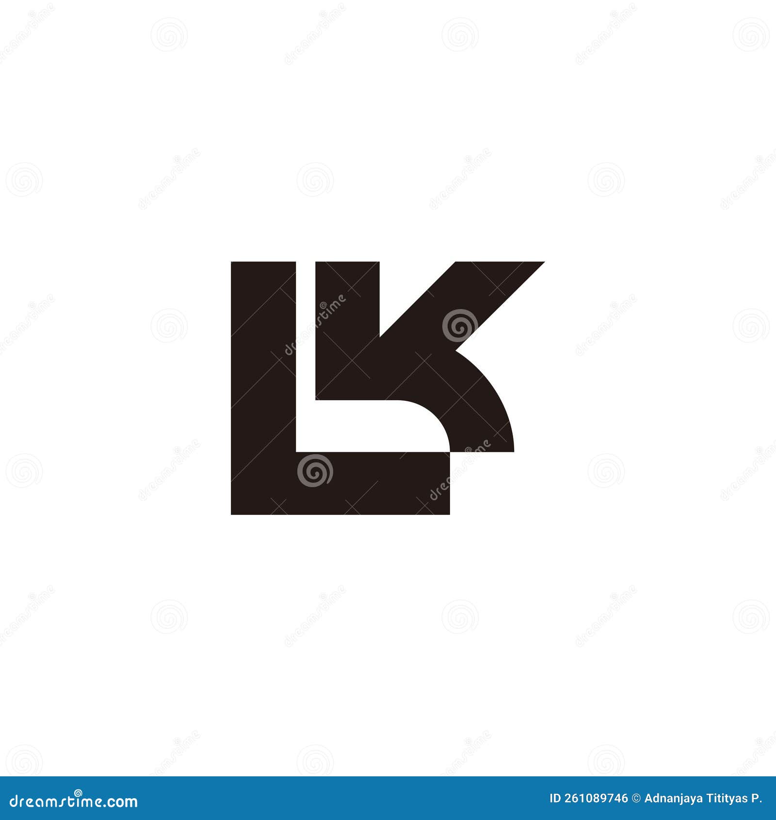 Letter Lk Elegant Simple Geometric Logo Vector Stock Vector ...