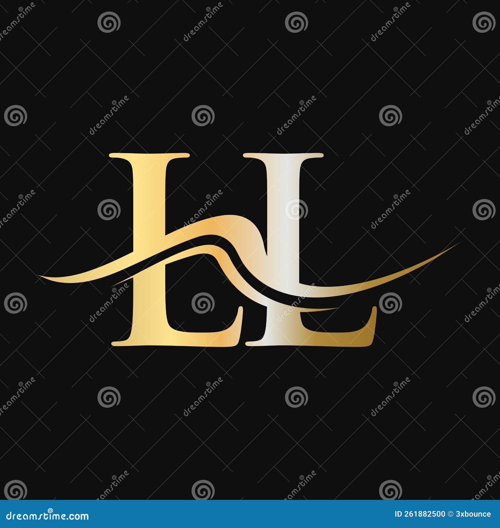 Letter LL Logo Design. Initial LL Logotype Template for Business and ...