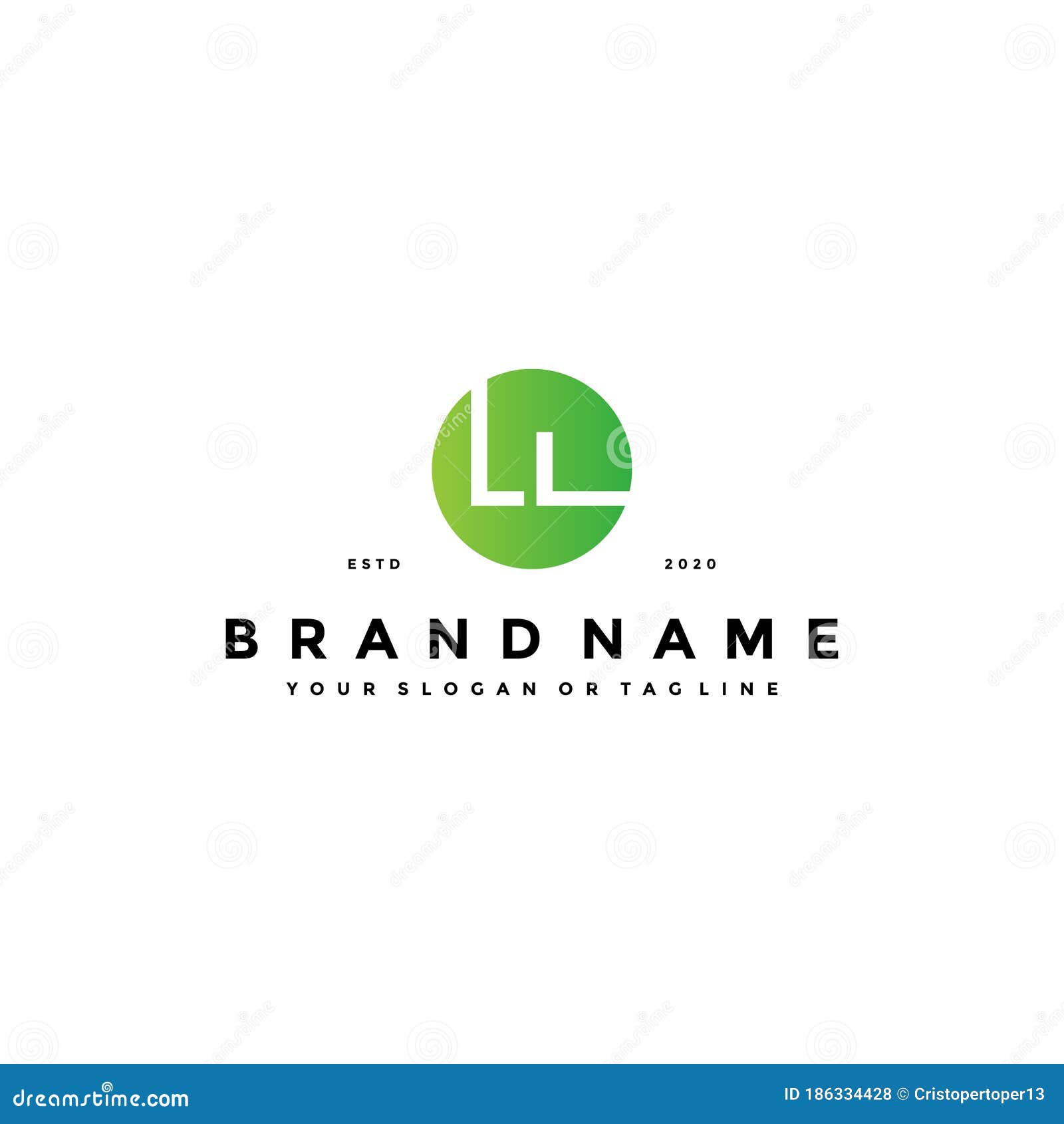 Letter LL Logo Design Vector Stock Vector - Illustration of letter ...