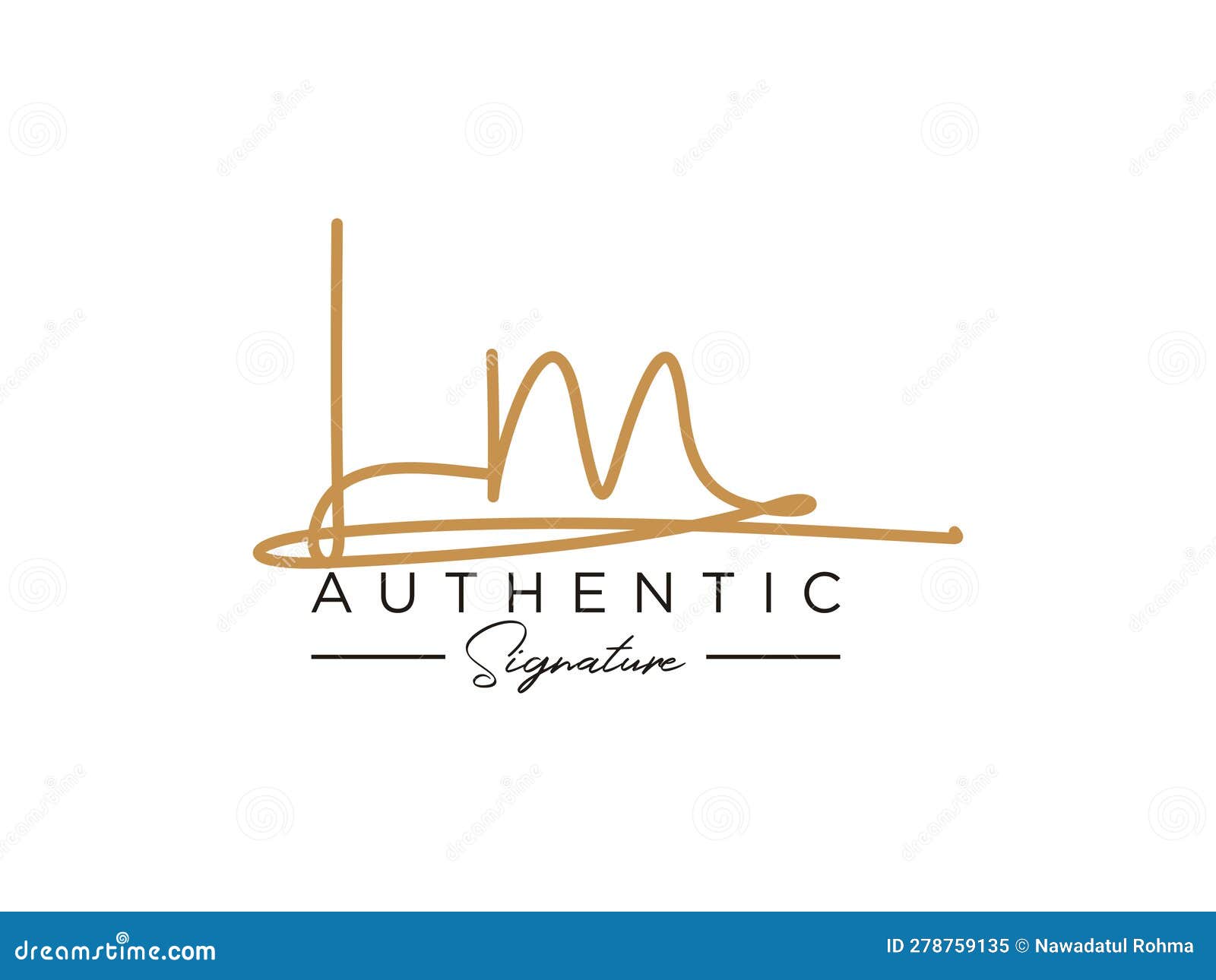Letter LM Signature Logo Template Vector Stock Vector - Illustration of ...