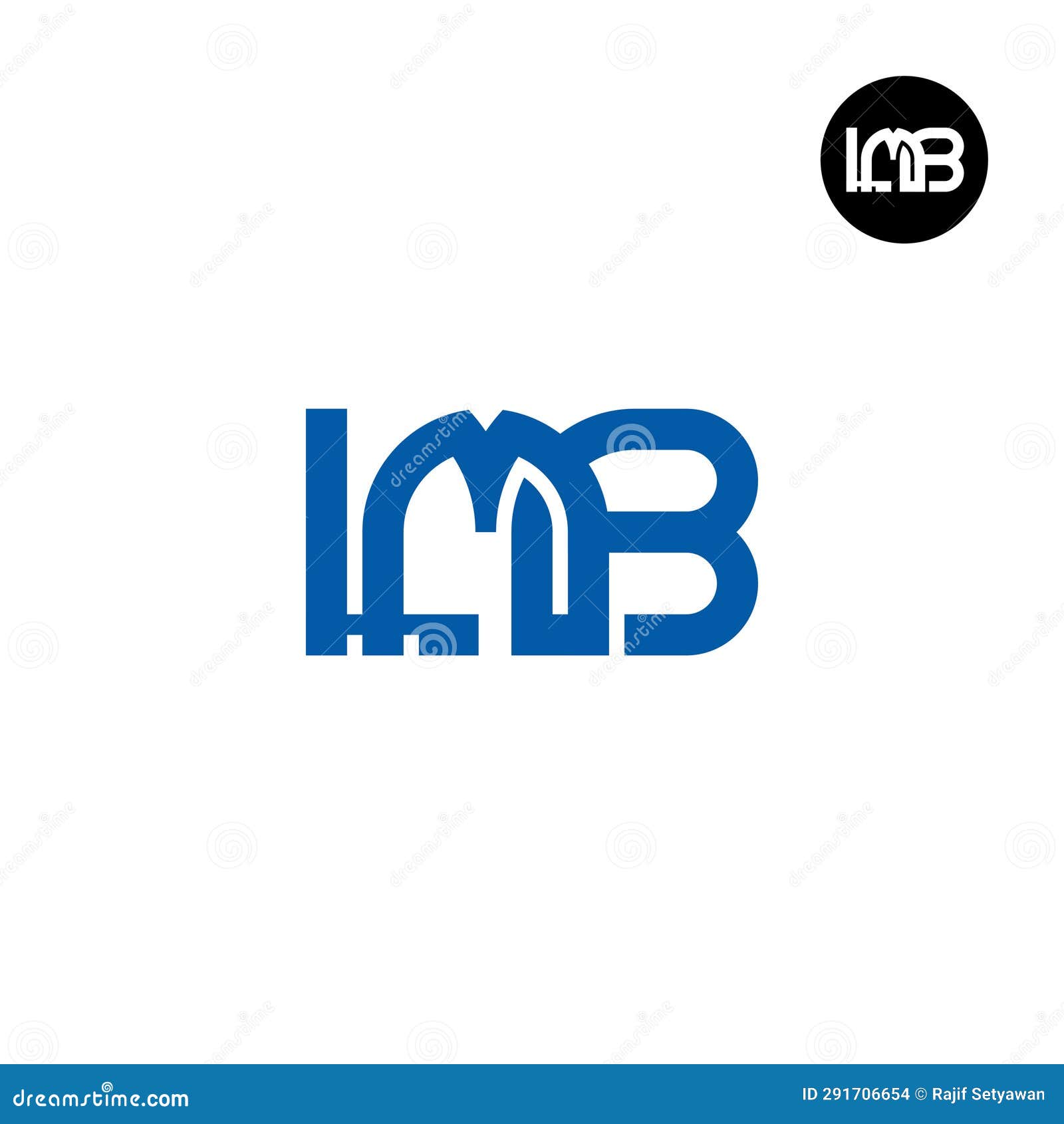 Letter LMB Monogram Logo Design Stock Vector - Illustration of ...