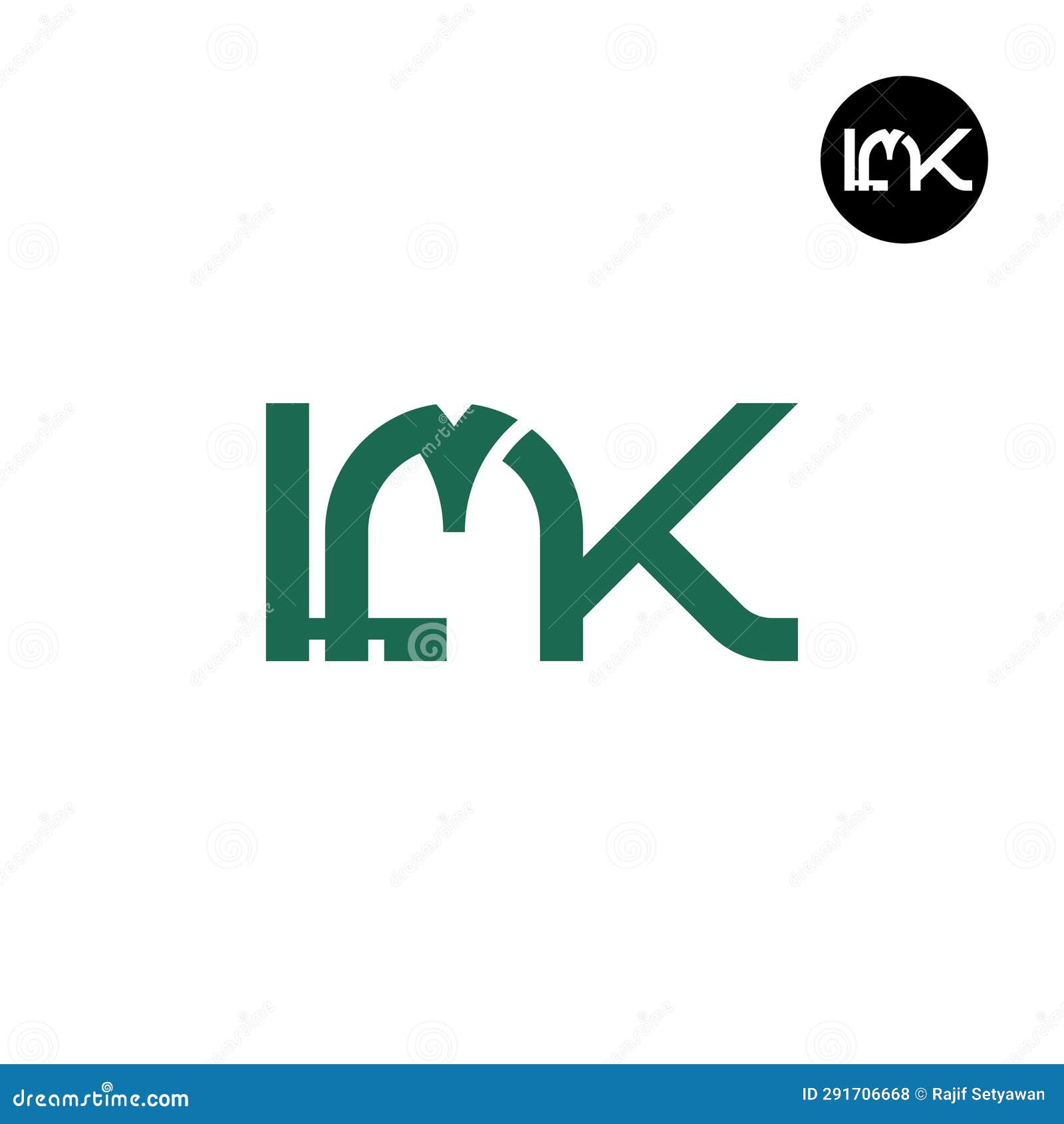 Letter LMK Monogram Logo Design Stock Illustration - Illustration of ...