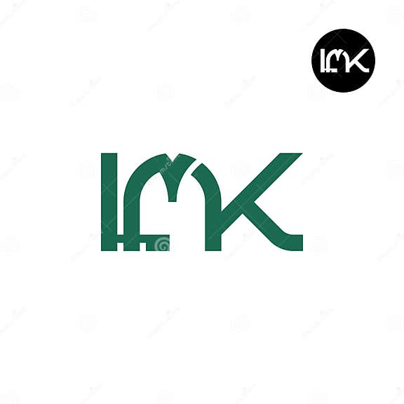 Letter LMK Monogram Logo Design Stock Illustration - Illustration of ...