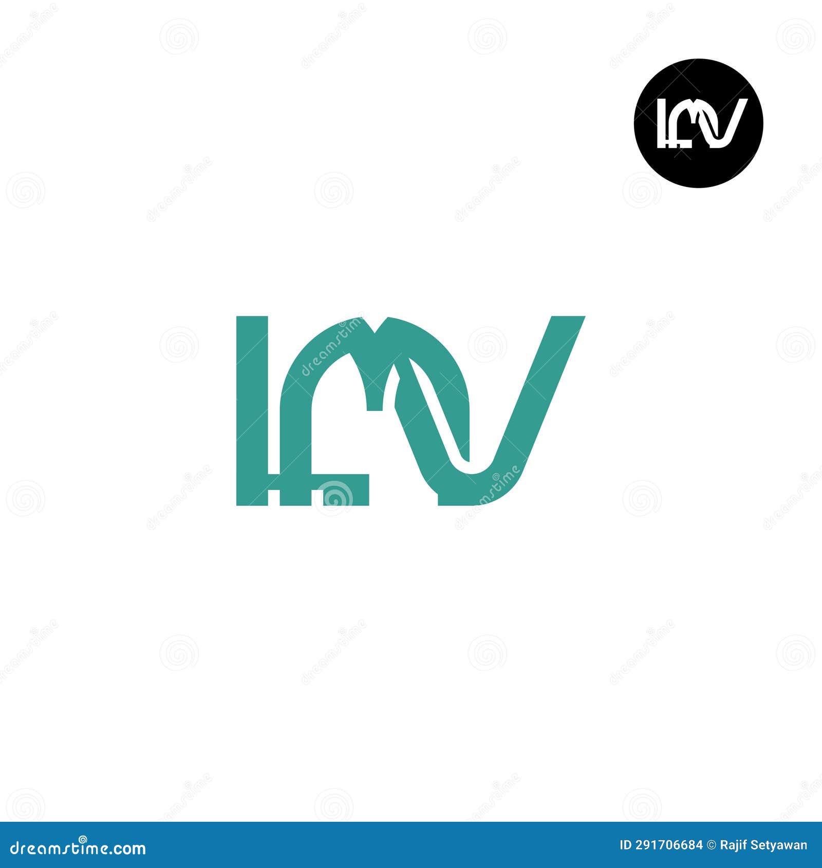 Letter LMV Monogram Logo Design Stock Vector - Illustration of alphabet ...