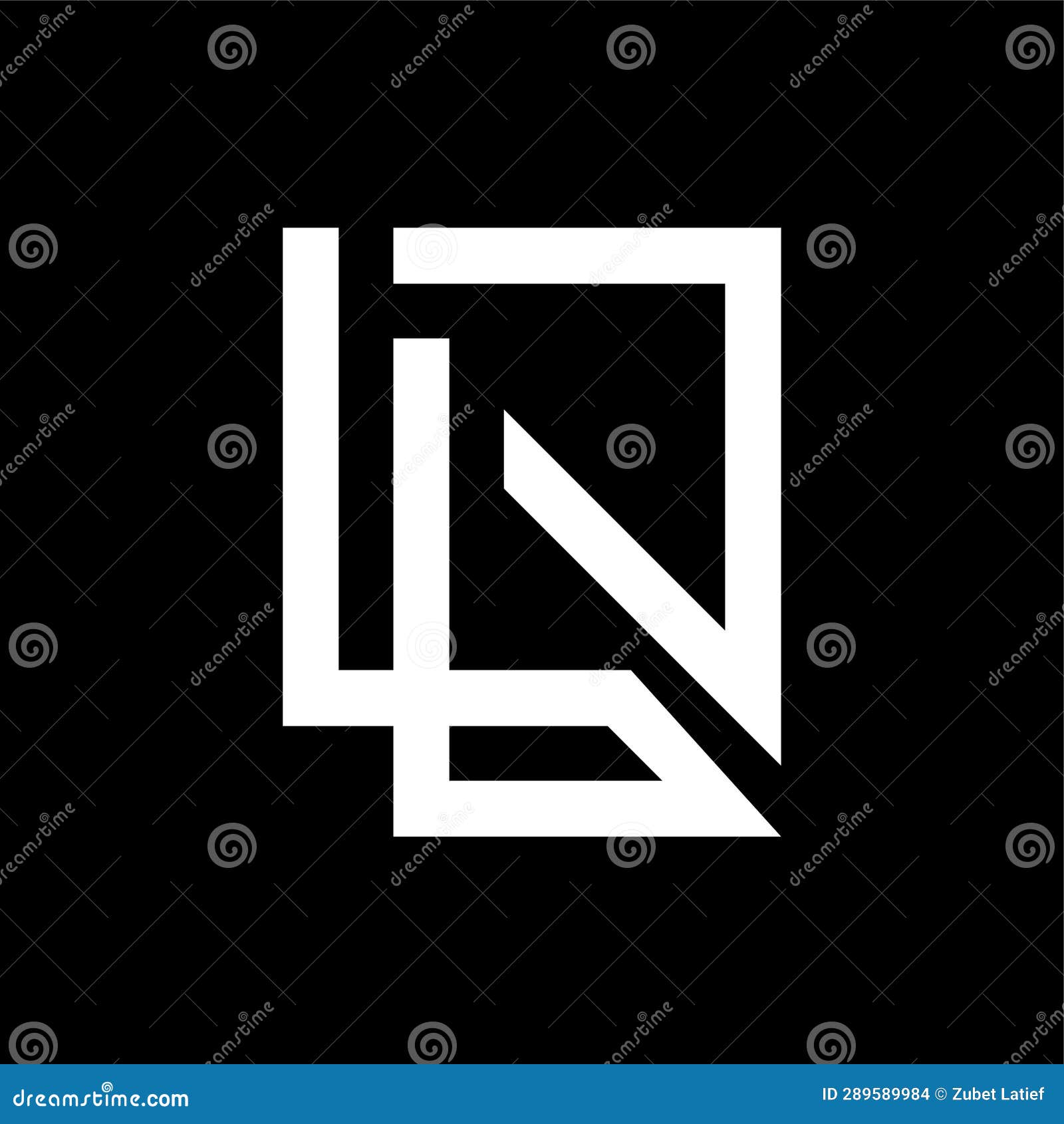 Letter LN Monogram Shape Creative Logo Stock Illustration ...